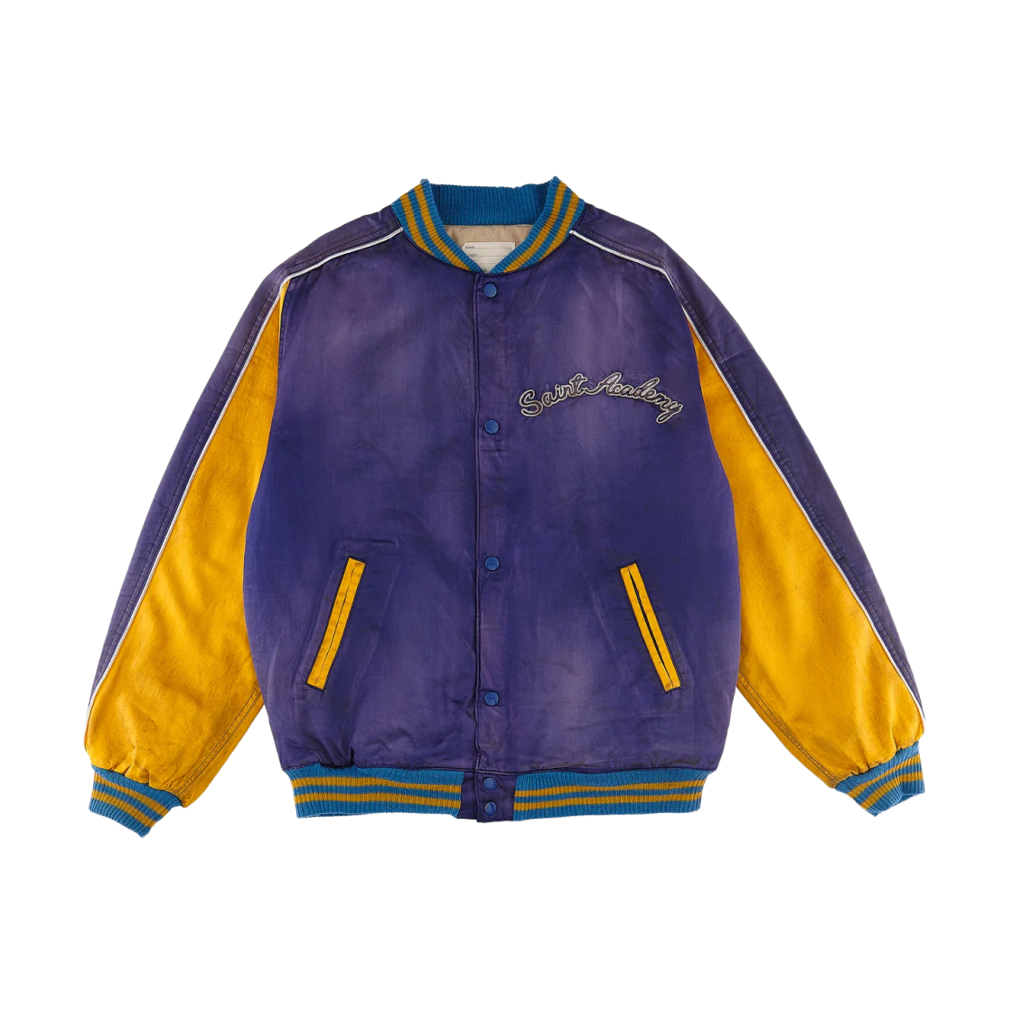 세인트 마이클 x 셔머 아카데미 스카잔 스타디움 자켓 네이비 옐로우 - 22FW | Saint Mxxxxxx | KREAM