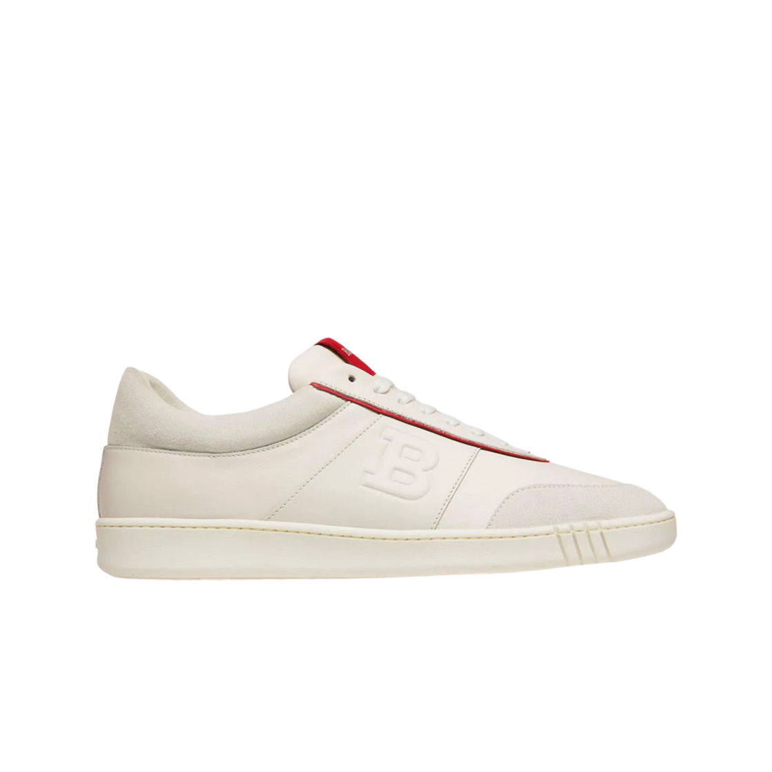 발리 왈리스 레더 스웨이드 스니커즈 화이트 레드 | Bally | KREAM