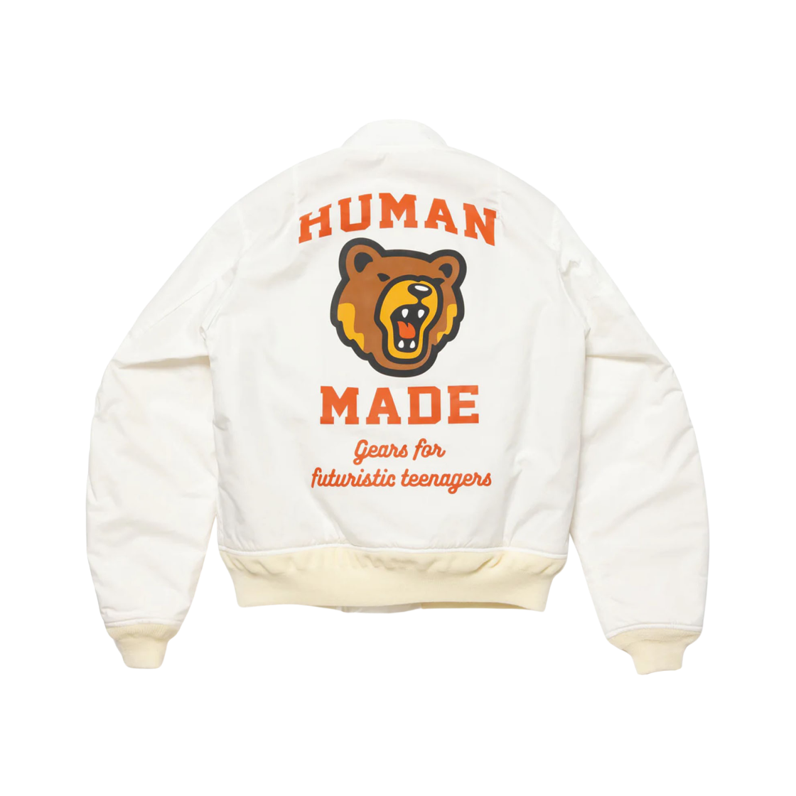 휴먼 메이드 베어 플라이트 자켓 화이트 | Human Made | KREAM