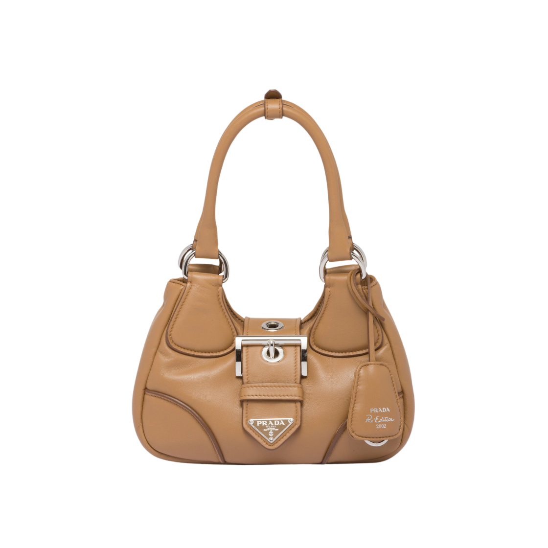 프라다 문 패딩 나파 레더 백 카라멜 | Prada | KREAM