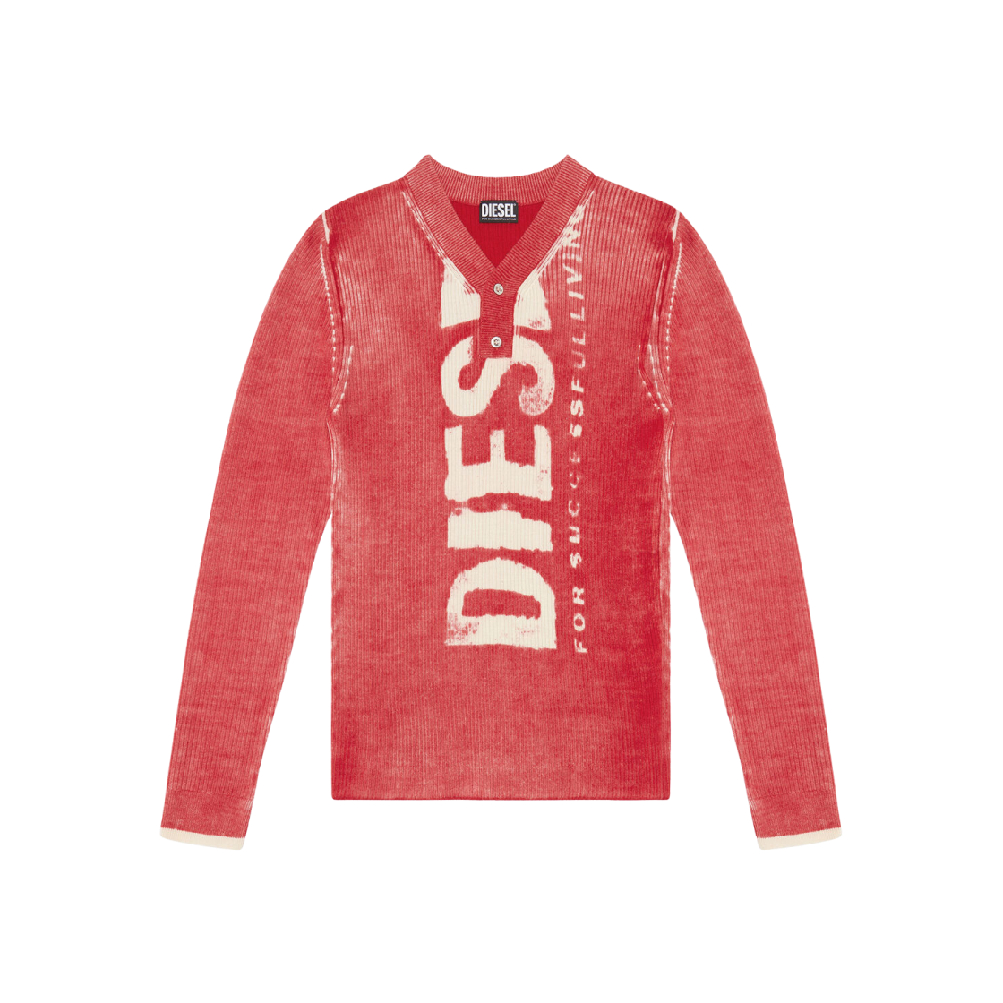 디젤 K-아툴루스 프린티드 울 점퍼 로고 레드 | Diesel | KREAM