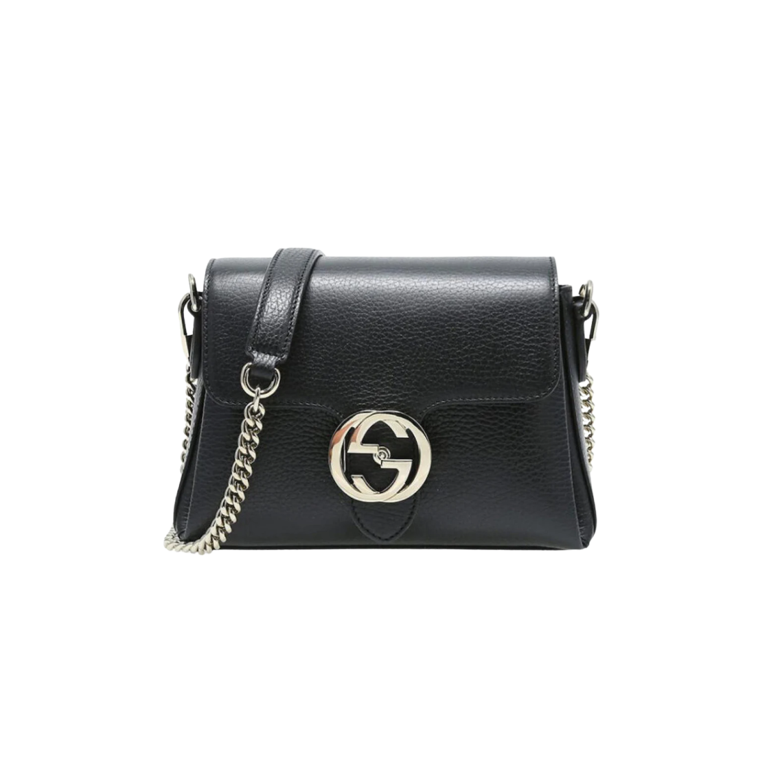 구찌 GG 인터로킹 체인 미니 숄더백 블랙 | Gucci | KREAM