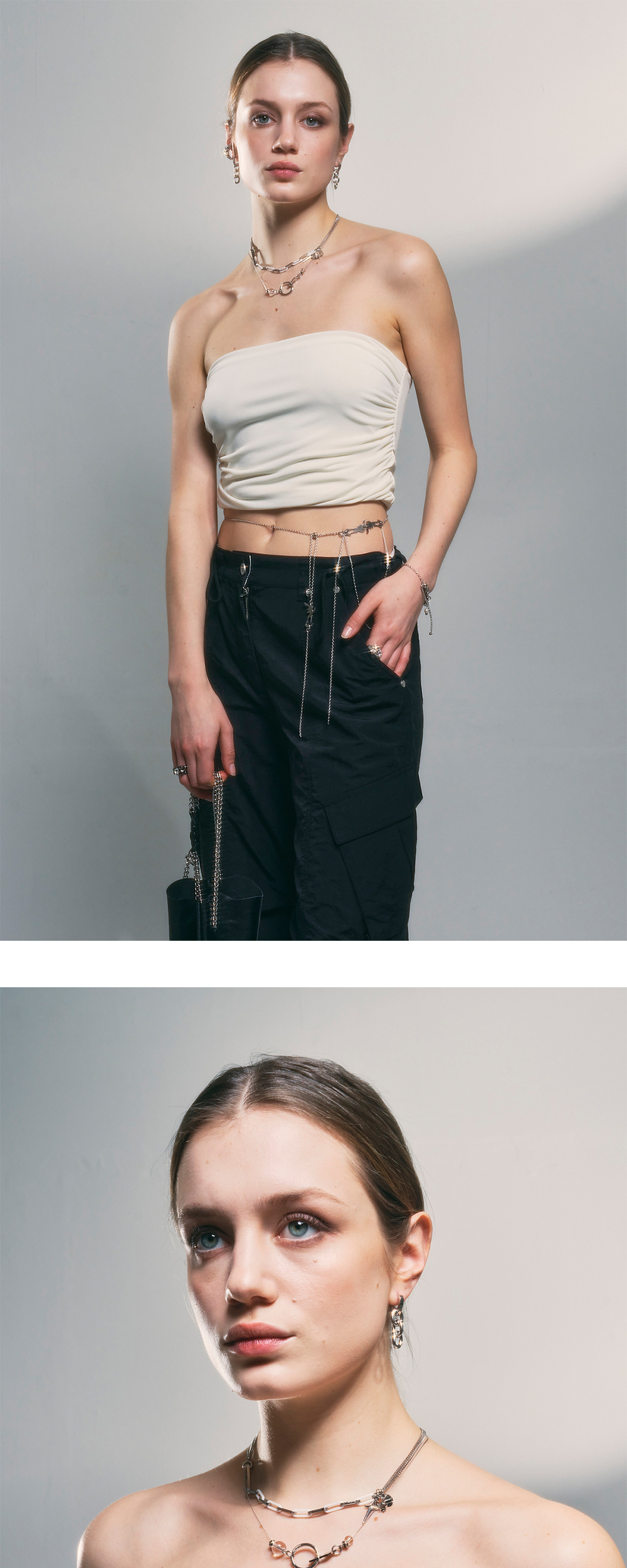 센티멍 넘버 315 지오메트리 훅 네클리스 실버 | SENTIMENTS | KREAM