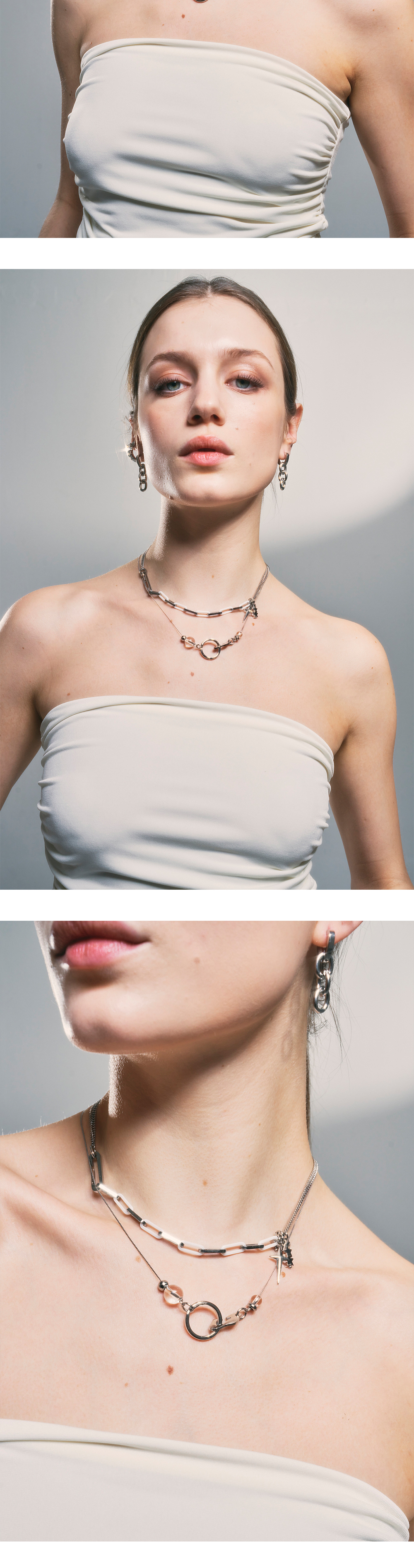 센티멍 넘버 315 지오메트리 훅 네클리스 실버 | SENTIMENTS | KREAM