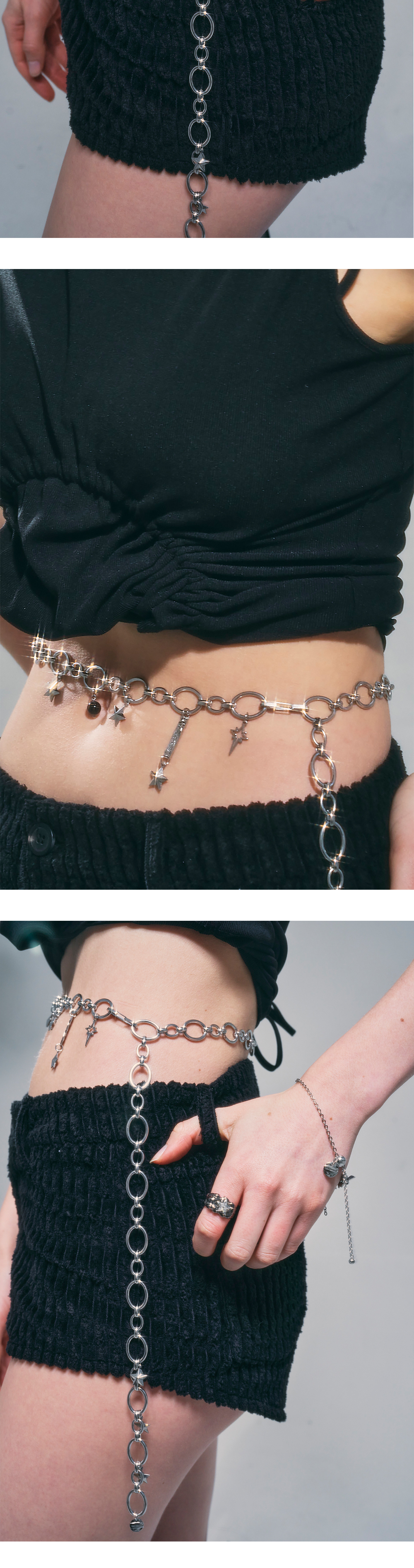 센티멍 넘버 340 스타 체인 벨트 실버 | SENTIMENTS | KREAM