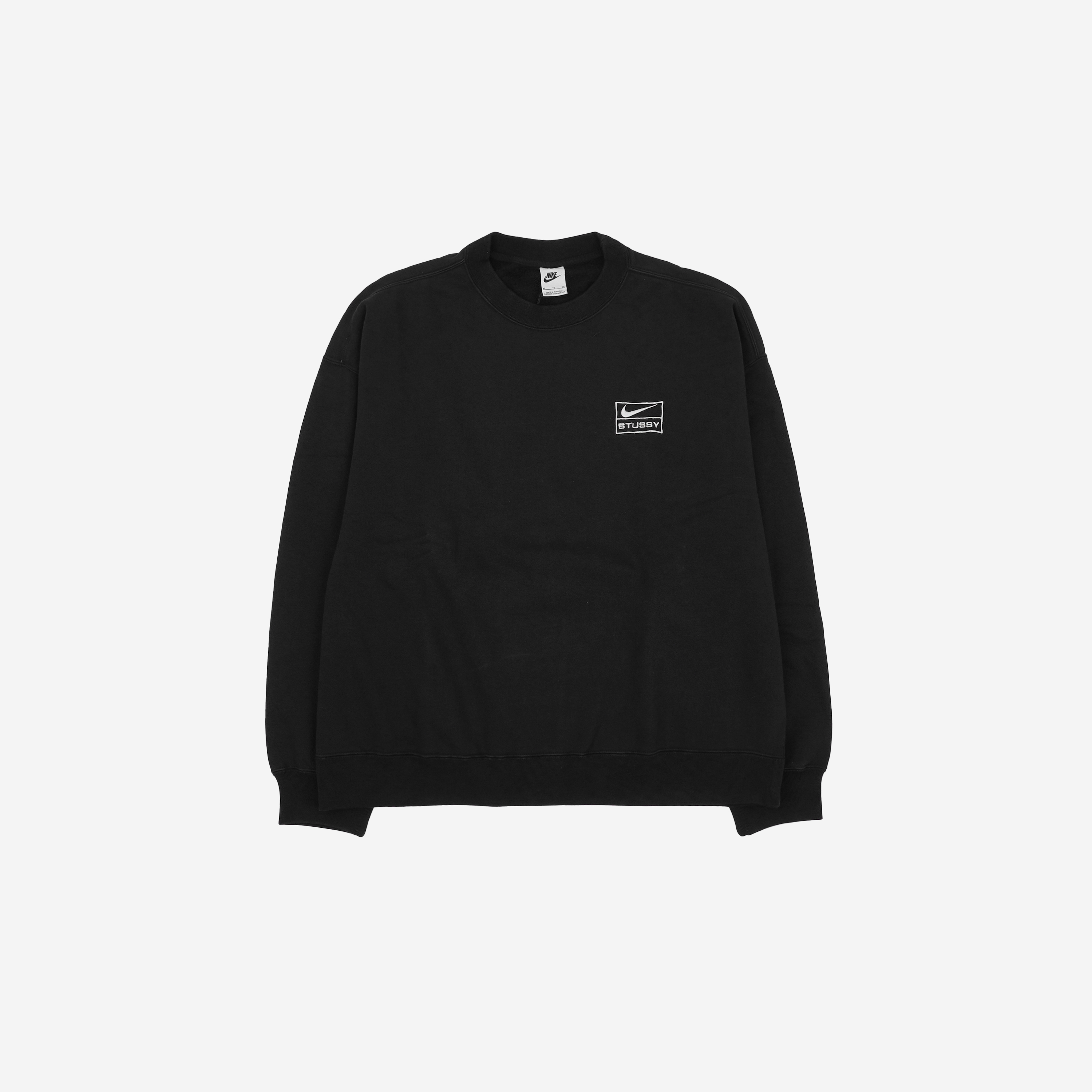 나이키 x 스투시 NRG 워시드 플리스 크루넥 블랙 (DO5310-010) | KREAM