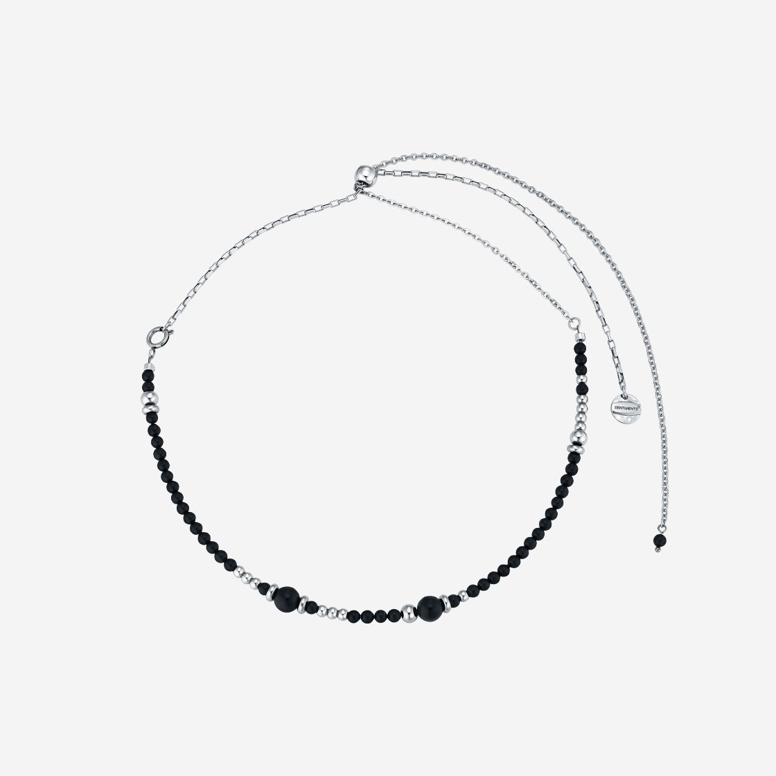 센티멍 넘버 333 블랙 진주 네클리스 실버 | SENTIMENTS | KREAM