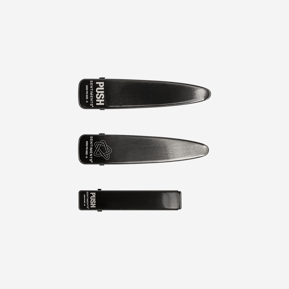 센티멍 넘버 352 헤어핀 3세트 푸쉬핀 클립 블랙 | SENTIMENTS | KREAM