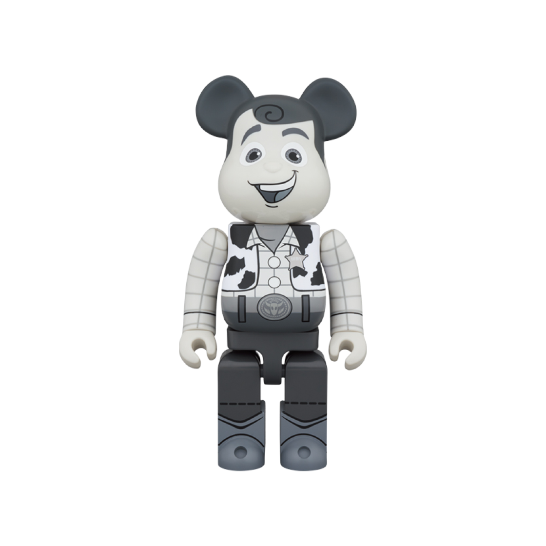 베어브릭 디즈니 토이 스토리 우디 B&W 버전 1000% 블랙 | Bearbrick | KREAM