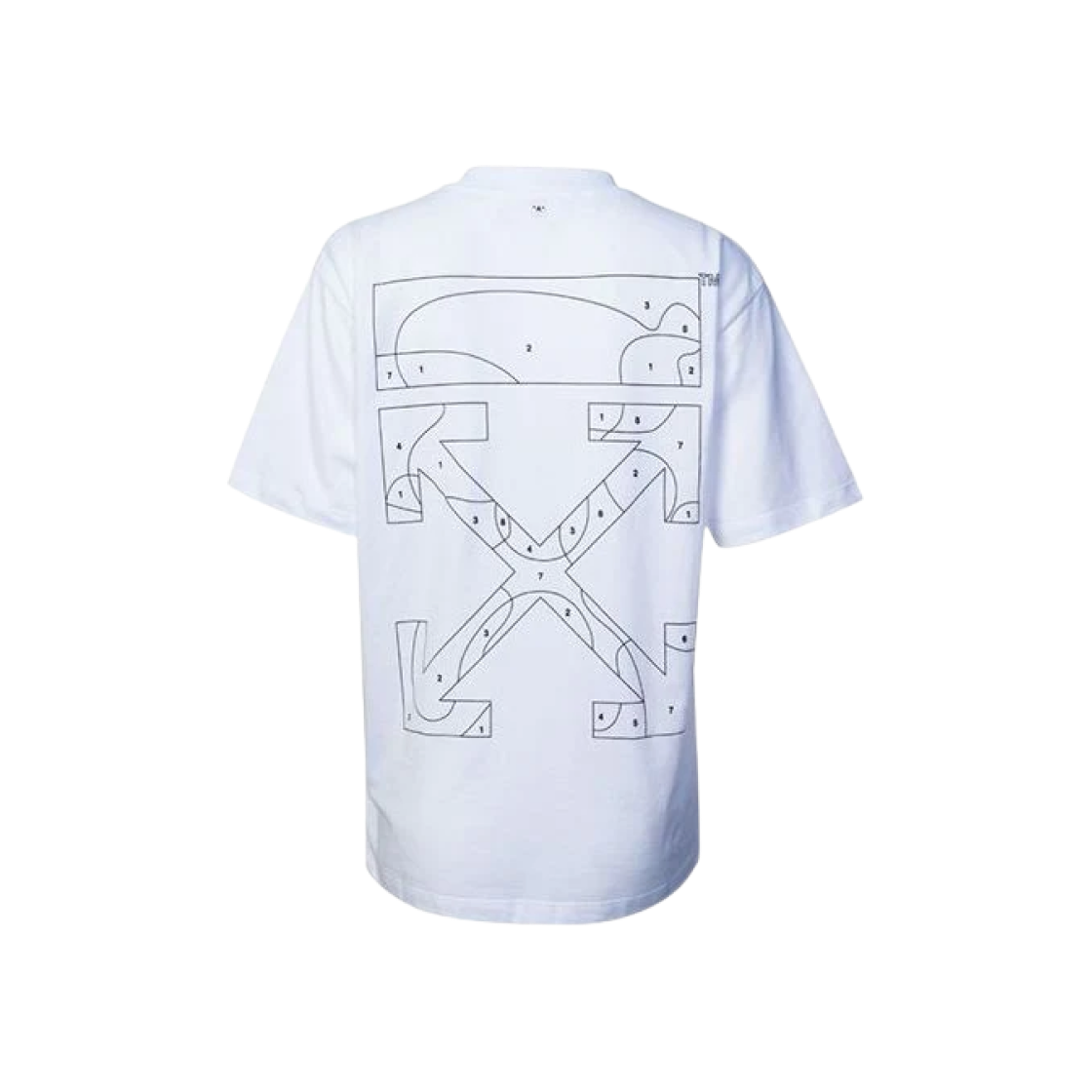 (W) 오프화이트 퍼즐 애로우 로고 코튼 그래픽 화이트 블랙 | Off-White | KREAM