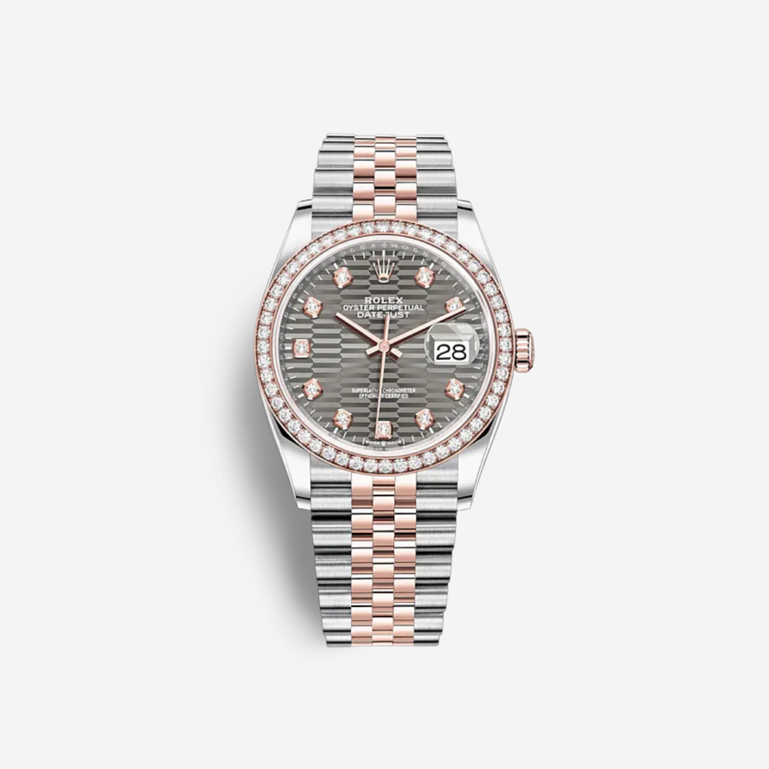 롤렉스 데이트저스트 36mm 126281RBR 플루티드 모티프 슬레이트 다이아 셋팅 쥬빌리 | Rolex | KREAM