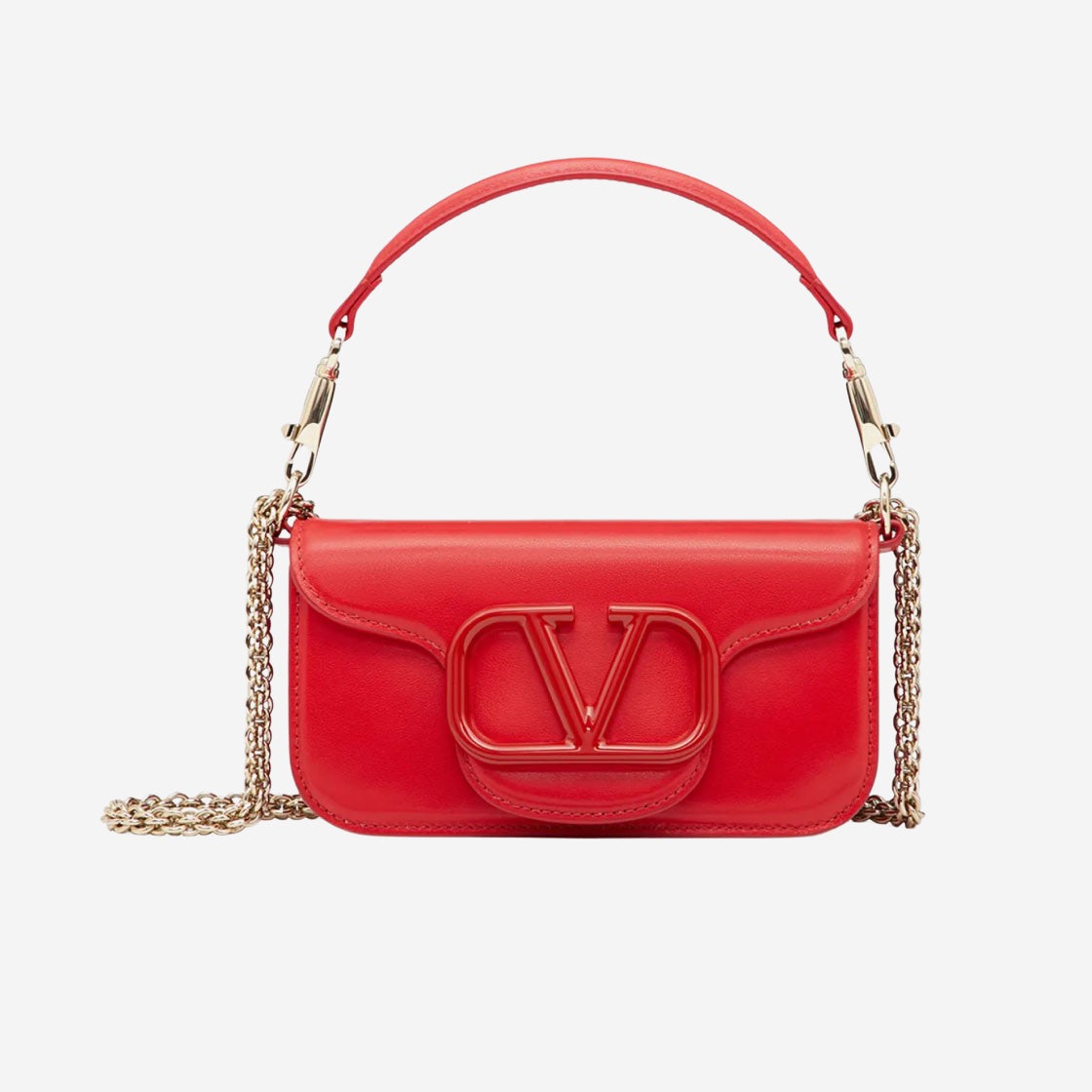 발렌티노 로코 카프스킨 숄더백 루즈 퓌르 | Valentino | KREAM