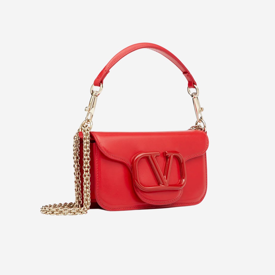 발렌티노 로코 카프스킨 숄더백 루즈 퓌르 | Valentino | KREAM