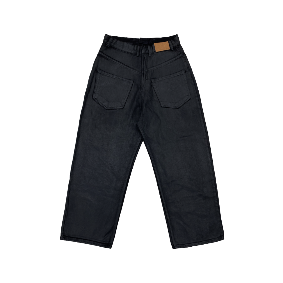 프로젝트 G/R 코티드 백워드 데님 팬츠 블랙 | PROJECT G/R | KREAM