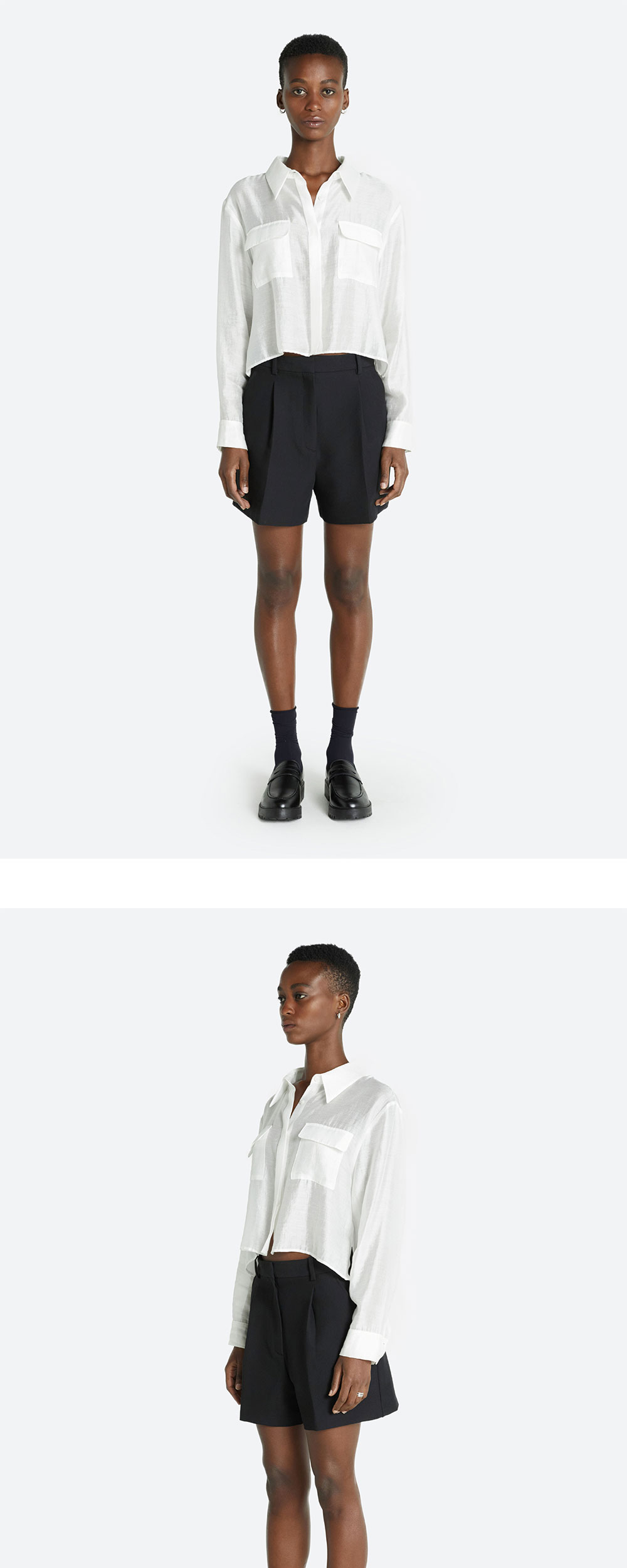 해브레스 우먼 쉬어 롱 슬리브 셔츠 화이트 | HAVELESS | KREAM