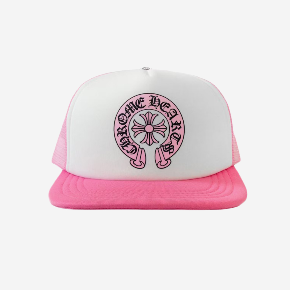 크롬하츠 매티 보이 섹스 레코드 홀스슈 트러커햇 핑크 화이트 | Chrome Hearts | KREAM