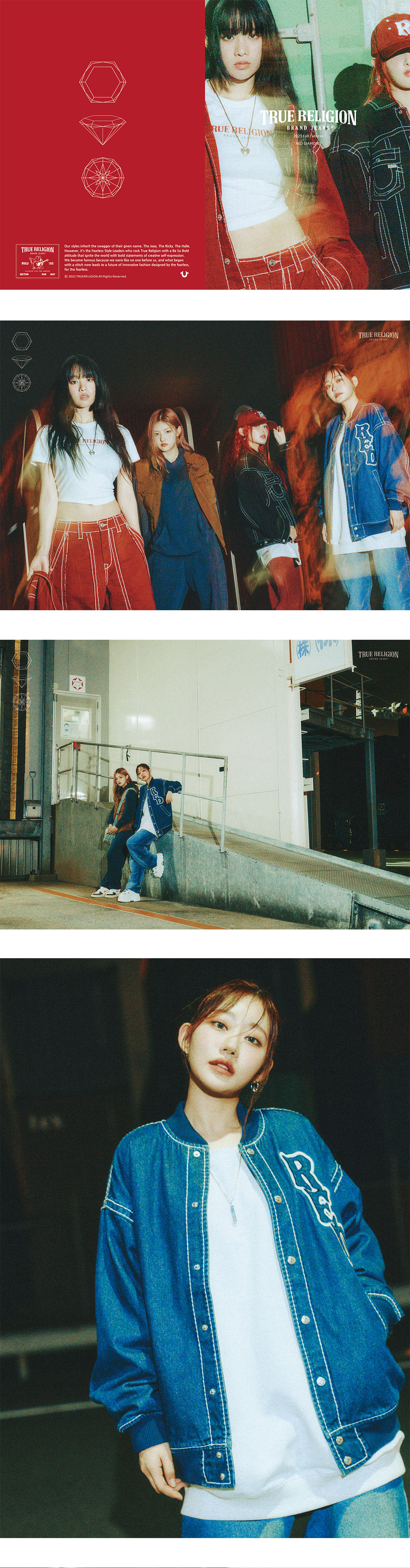 트루릴리젼 RED 크루넥 멜란지 그레이 | True Religion | KREAM