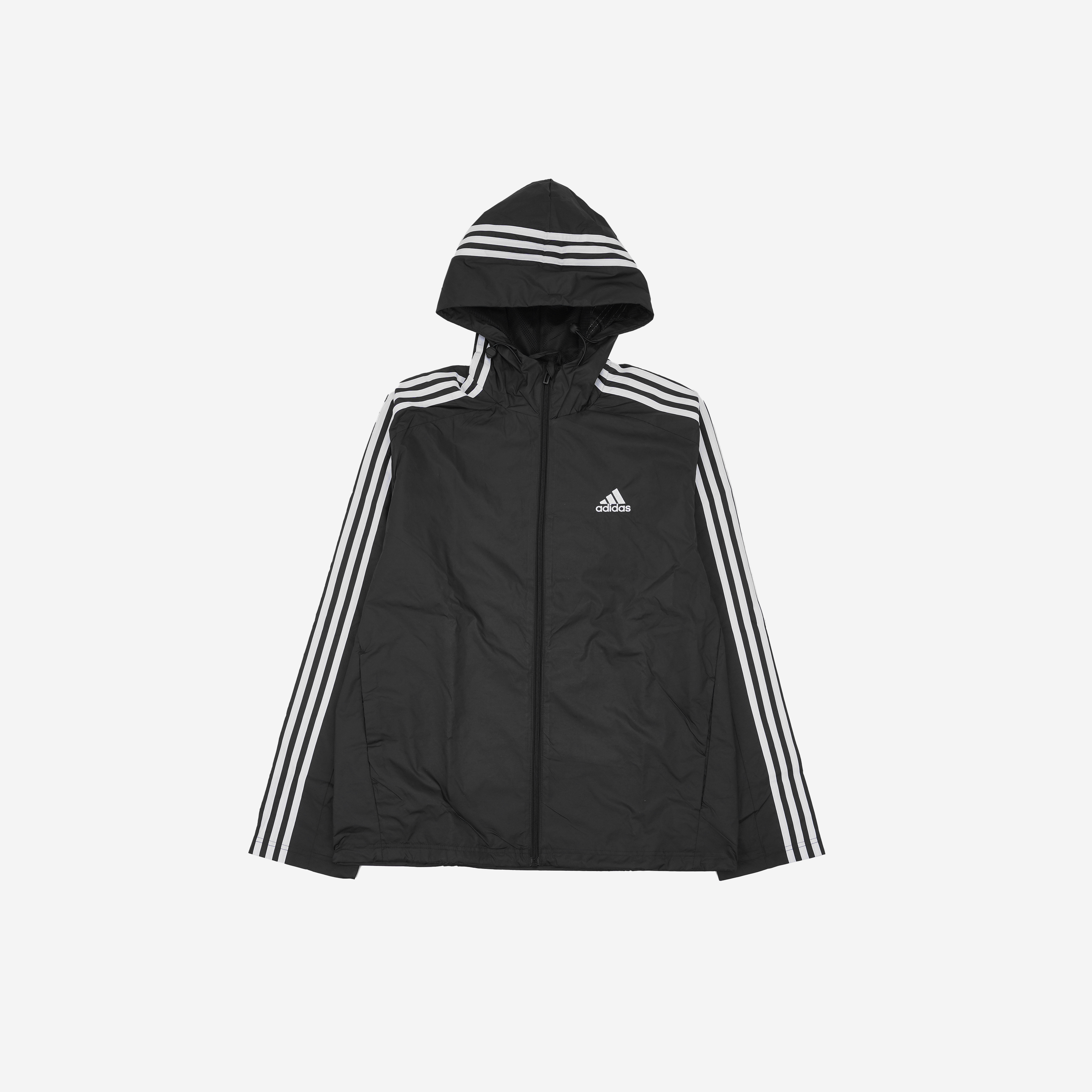 아디다스 에센셜 3S 우븐 윈드브레이커 자켓 블랙 - KR 사이즈 | KREAM