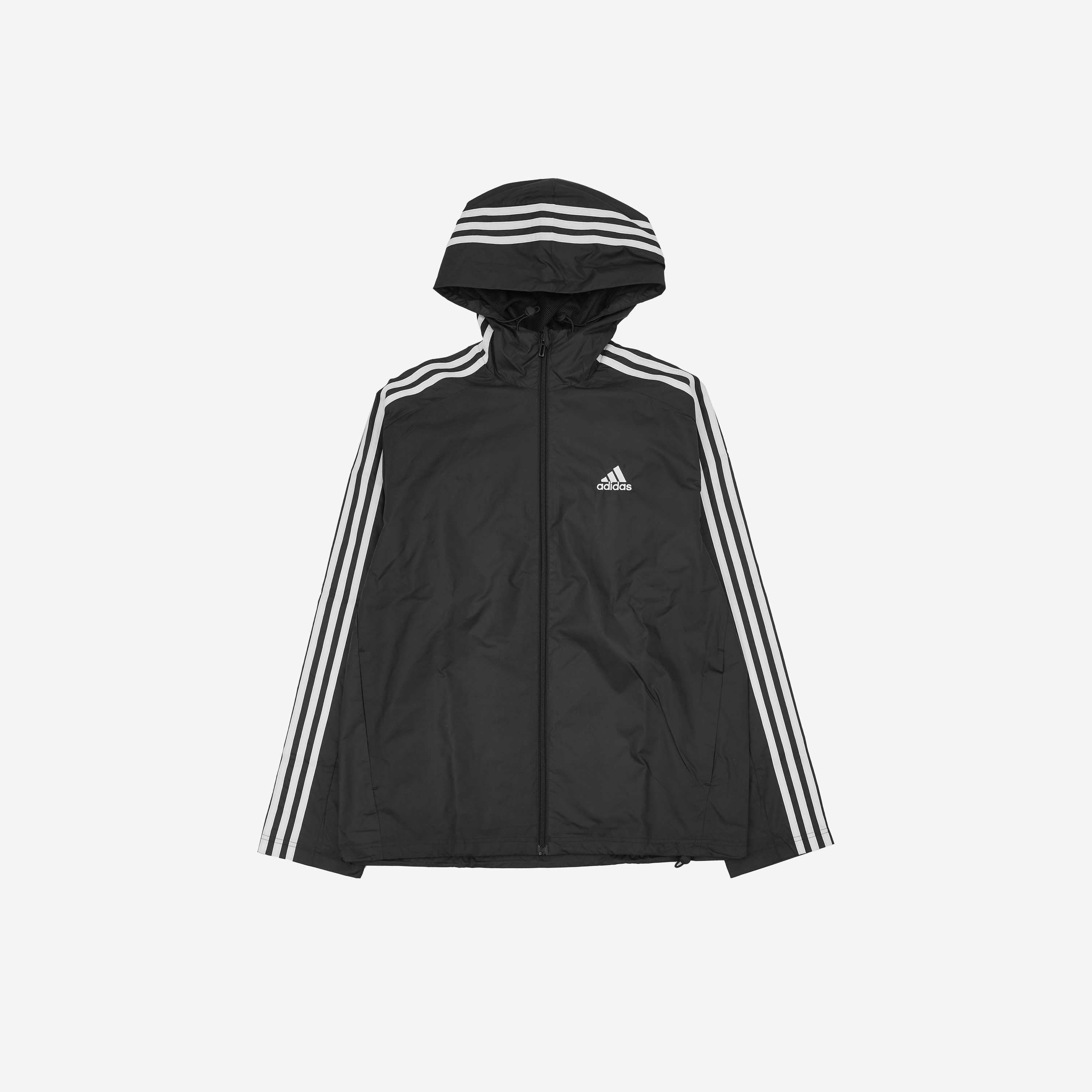 아디다스 에센셜 3S 우븐 윈드브레이커 자켓 블랙 - KR 사이즈 | KREAM