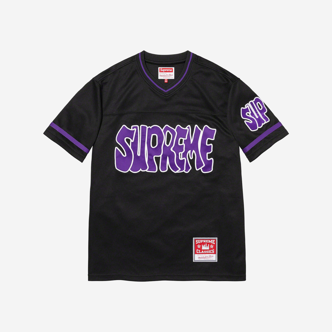 슈프림 미첼 & 네스 풋볼 저지 블랙 - 22FW | Supreme | KREAM