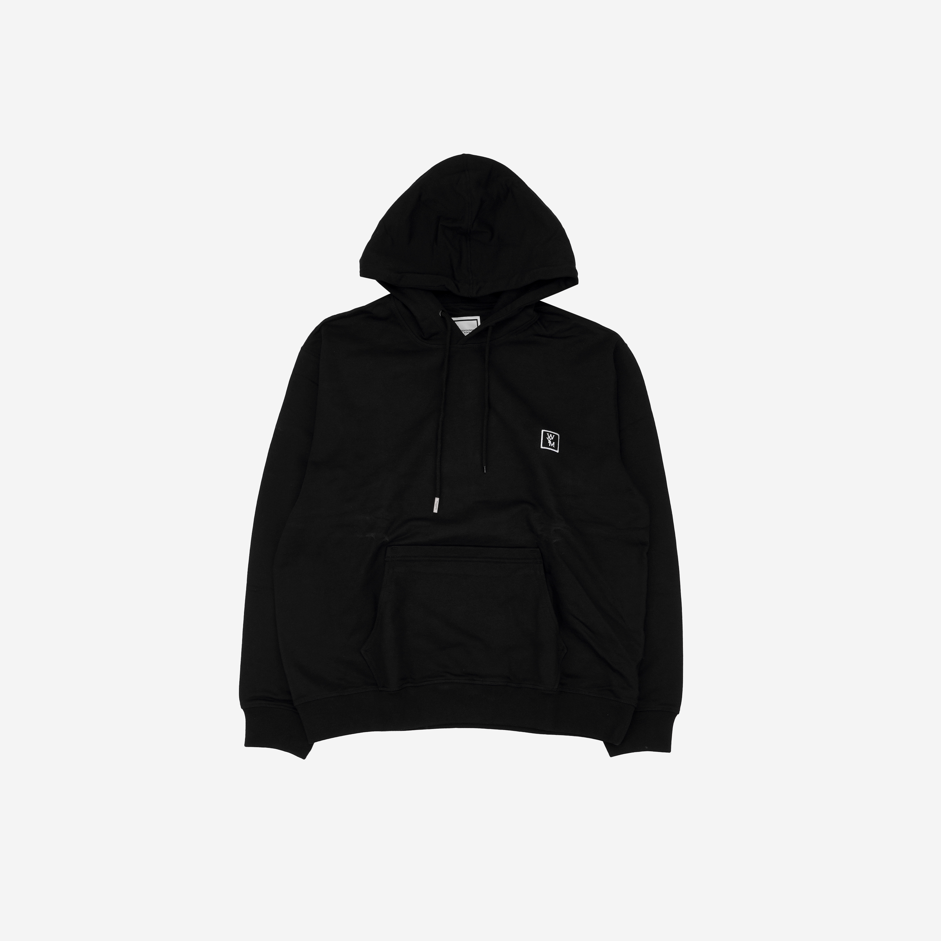 우영미 코튼 화이트 백로고 후드 블랙 - 22FW | KREAM
