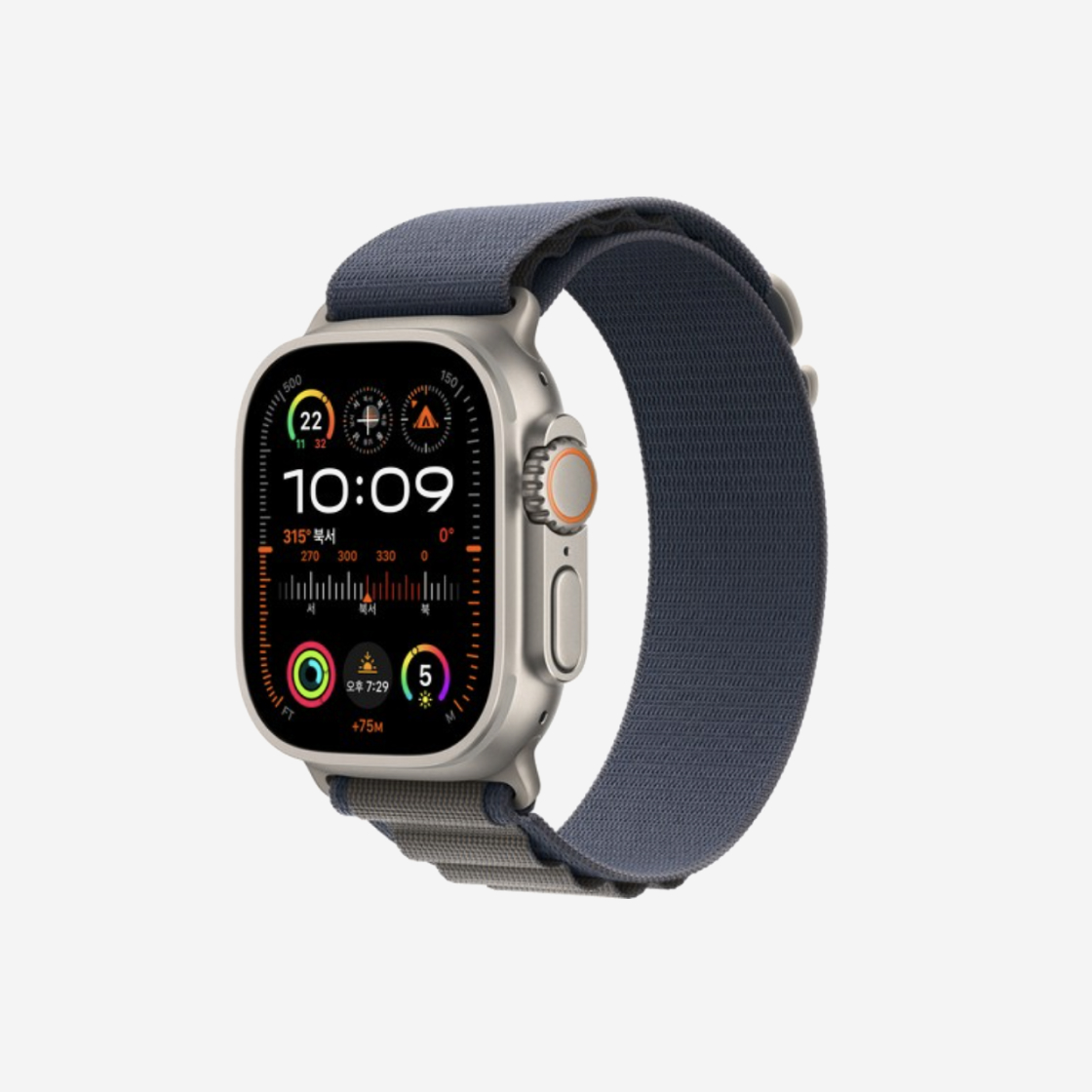애플 워치 울트라 2 49mm 티타늄 케이스 L 알파인 루프 블루 (국내 정식 발매 제품) | Apple | KREAM