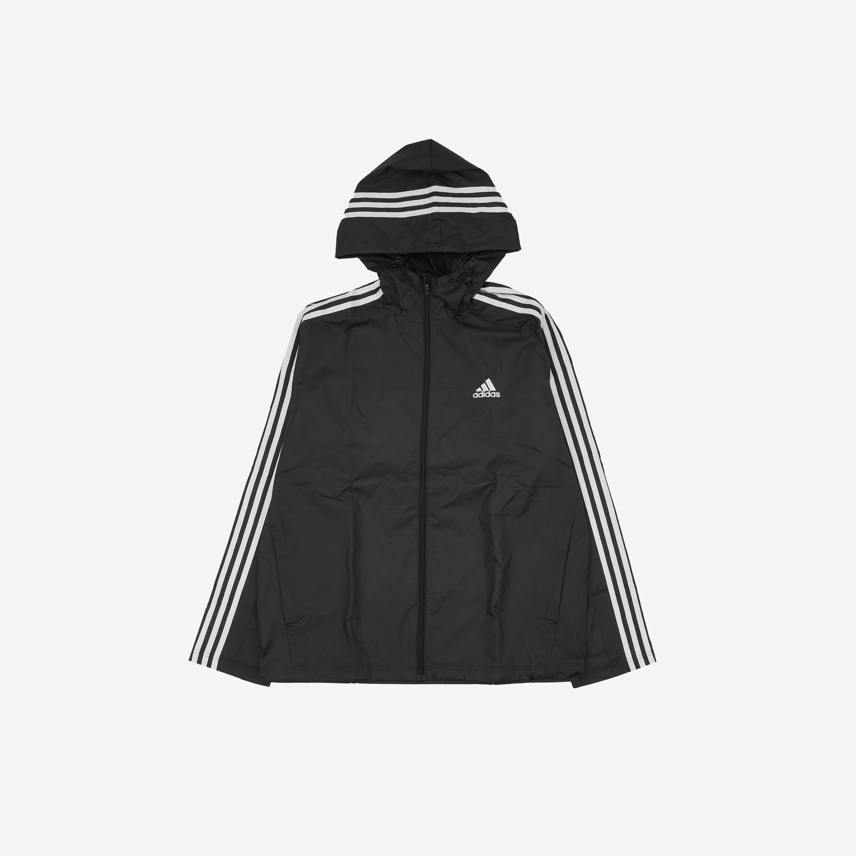 아디다스 에센셜 3S 우븐 윈드브레이커 자켓 블랙 - KR 사이즈 | KREAM