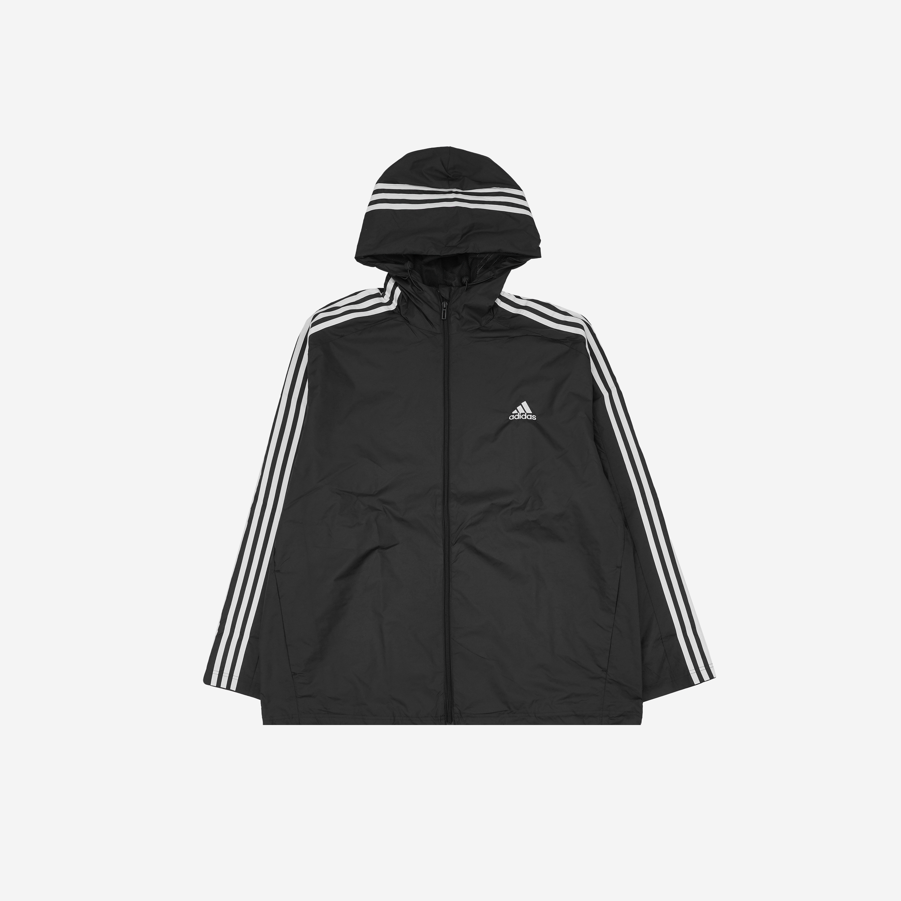 아디다스 에센셜 3S 우븐 윈드브레이커 자켓 블랙 - KR 사이즈 | KREAM