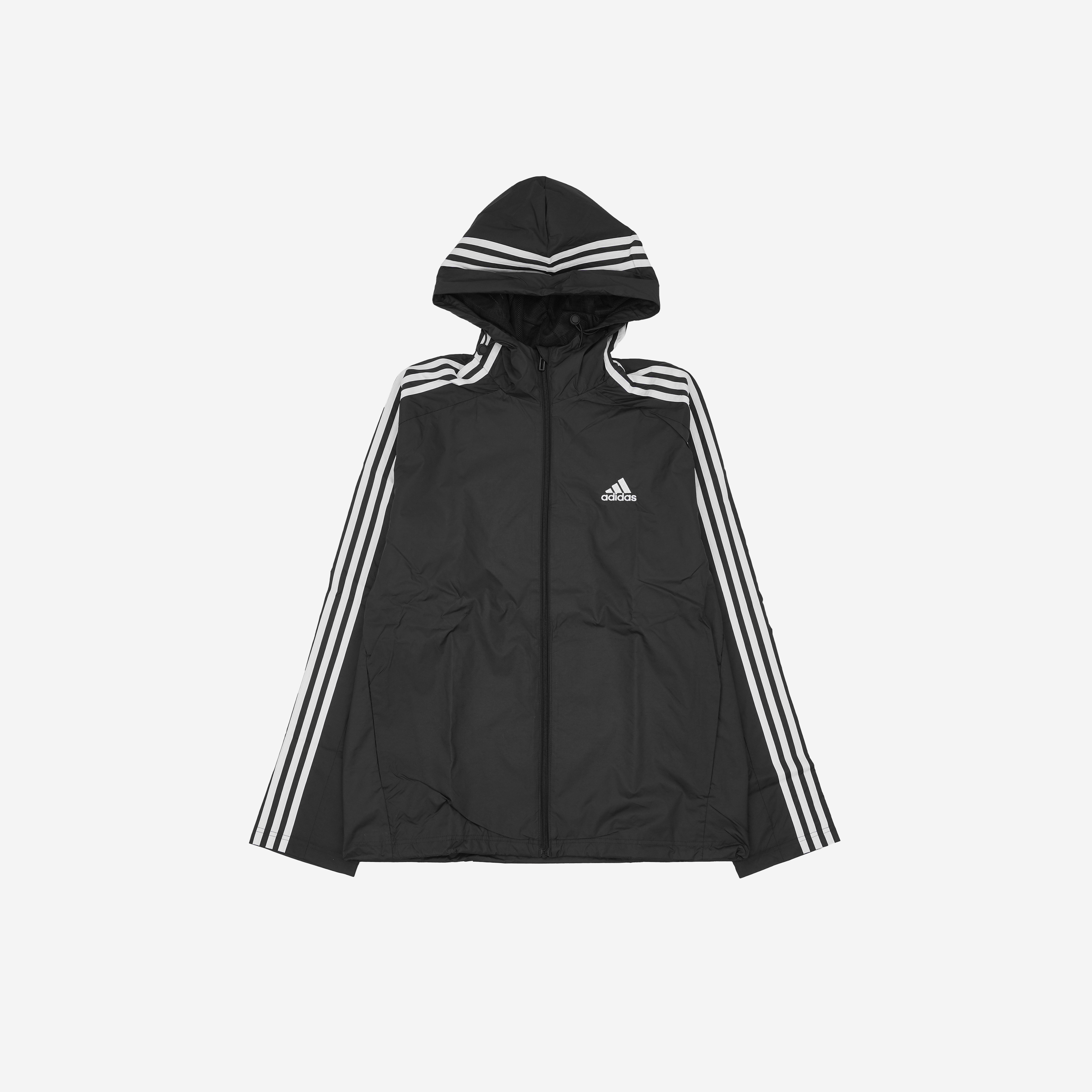 아디다스 에센셜 3S 우븐 윈드브레이커 자켓 블랙 - KR 사이즈 | KREAM