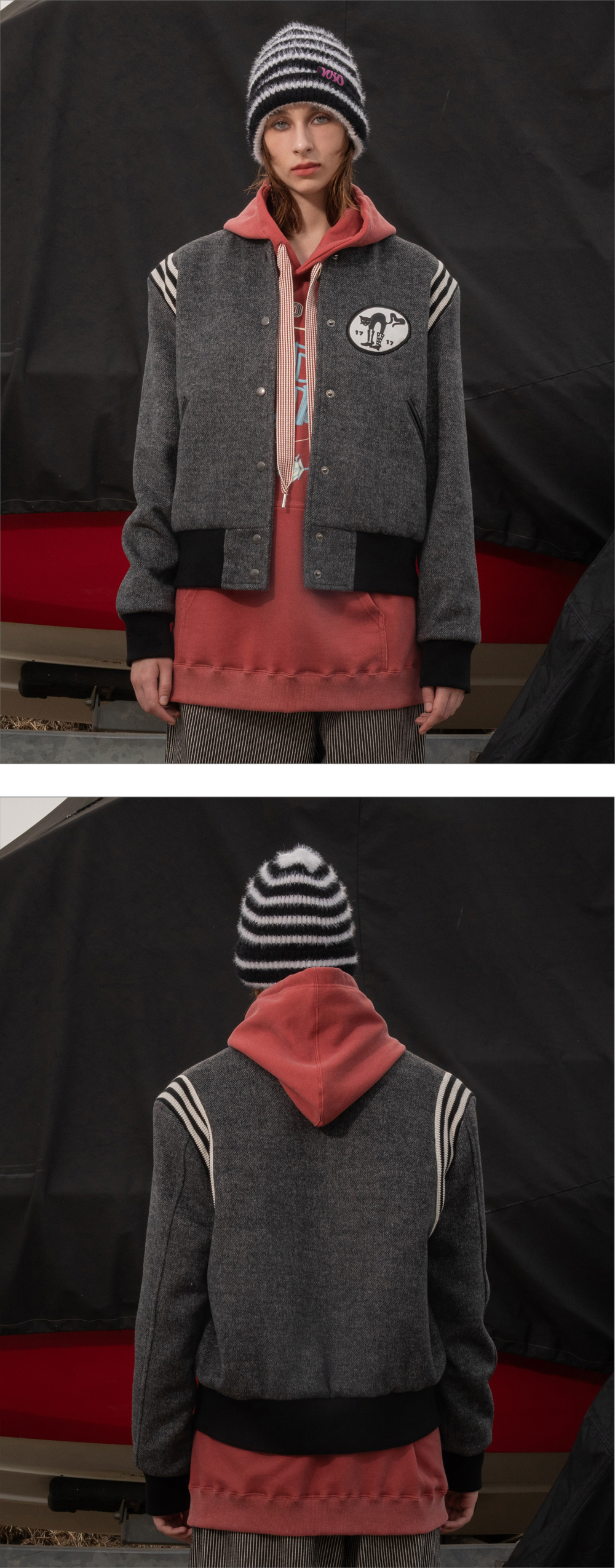 쿄 울 1717 바시티 자켓 믹스 | KYO | KREAM