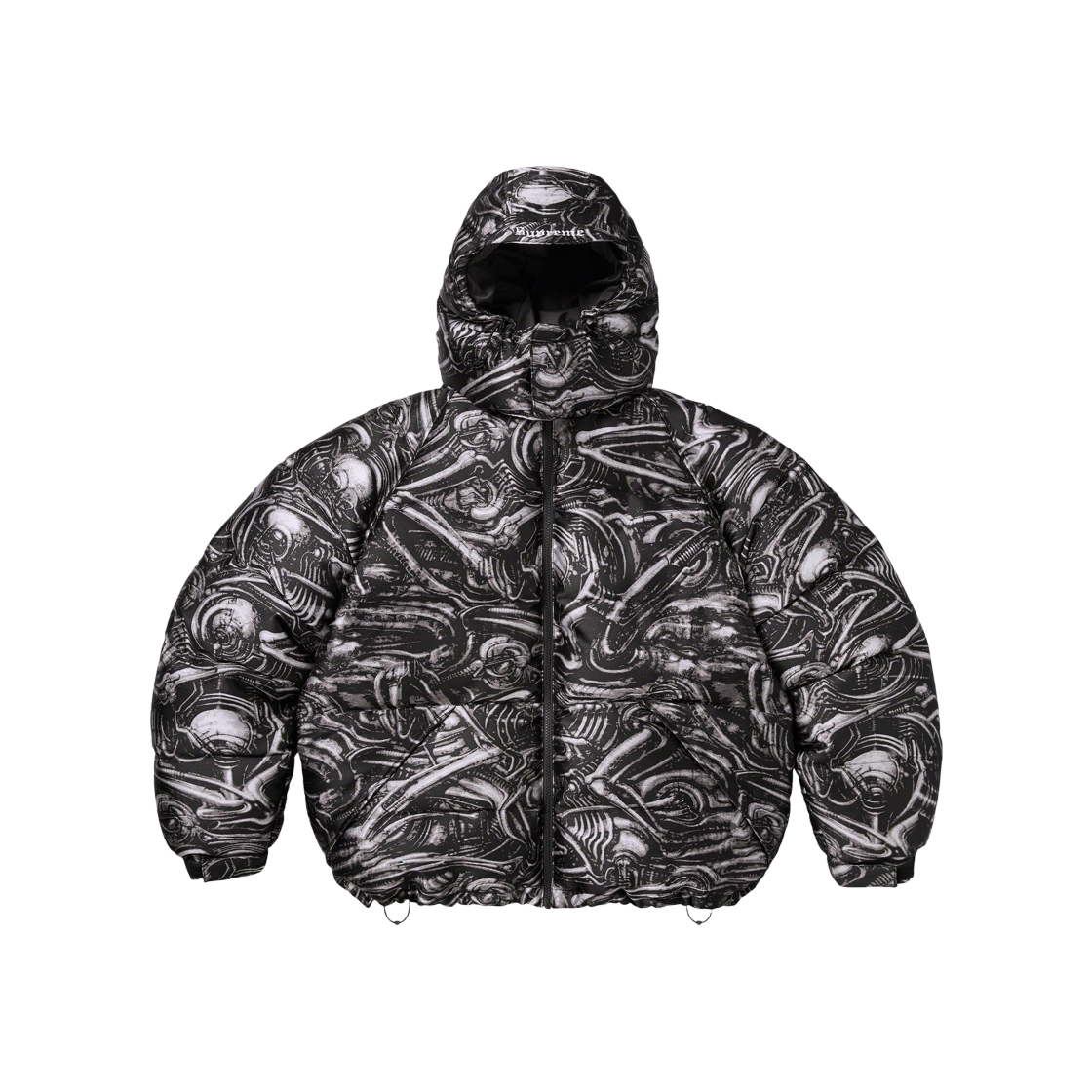 슈프림 H.R. 기거 자카드 다운 퍼퍼 자켓 블랙 - 23FW | Supreme | KREAM