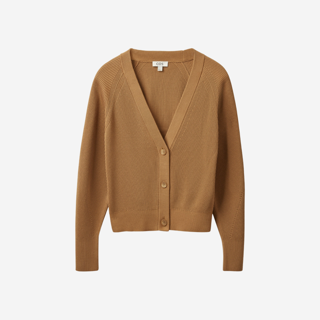 (W) 코스 리브드 니트 가디건 라이트 브라운 | COS | KREAM
