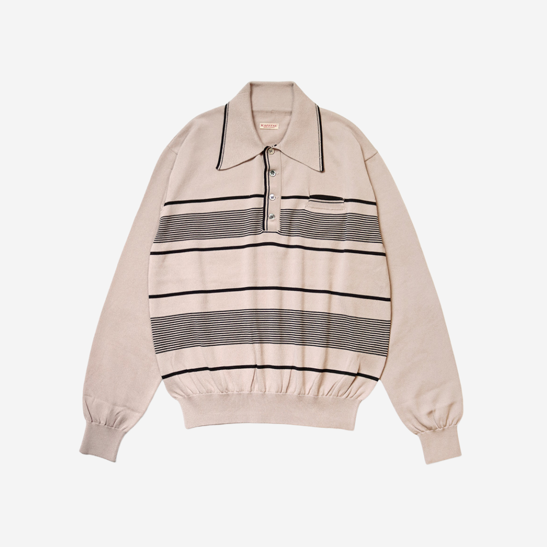 캐피탈 14G 코튼 캐롤 폴로 베이지 | Kapital | KREAM