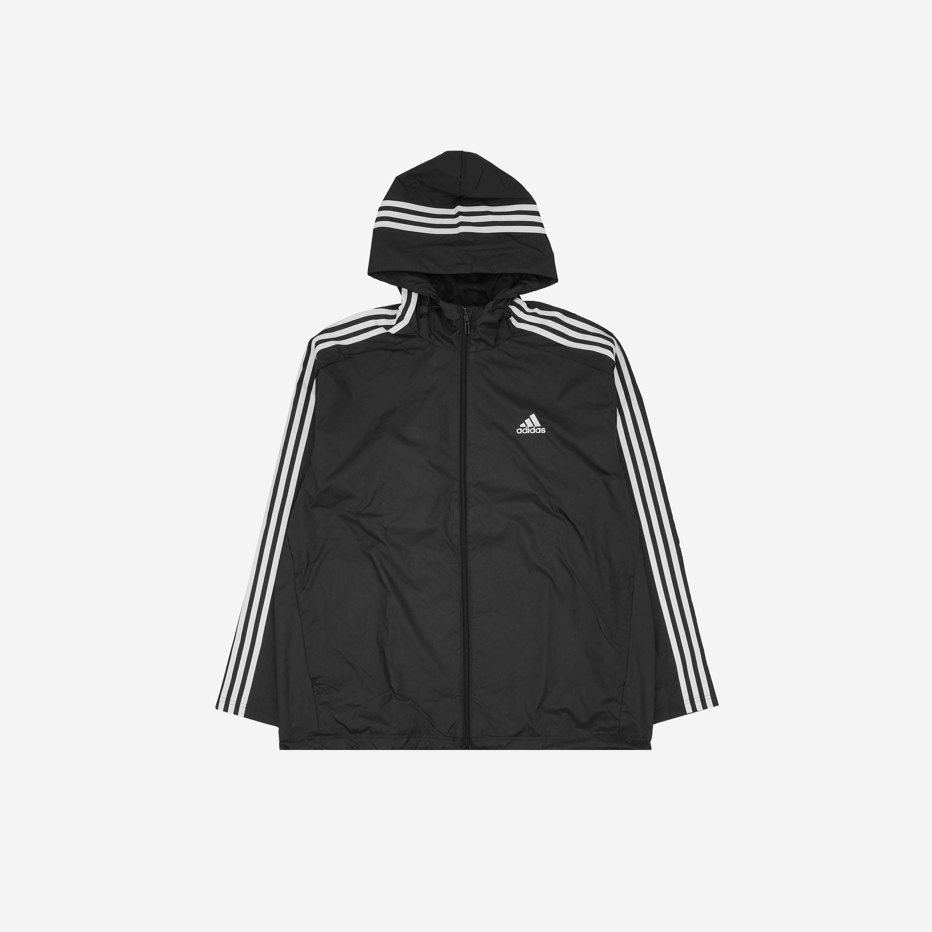 아디다스 에센셜 3S 우븐 윈드브레이커 자켓 블랙 - KR 사이즈 | KREAM