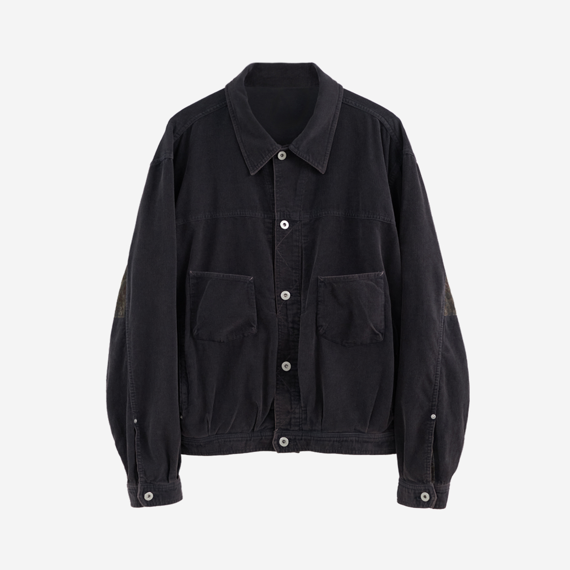 폴리테루 x 1011 갤러리 페이즐리 트러커 자켓 코듀로이 다크 퍼플 네이비 - 23FW | Polyteru | KREAM