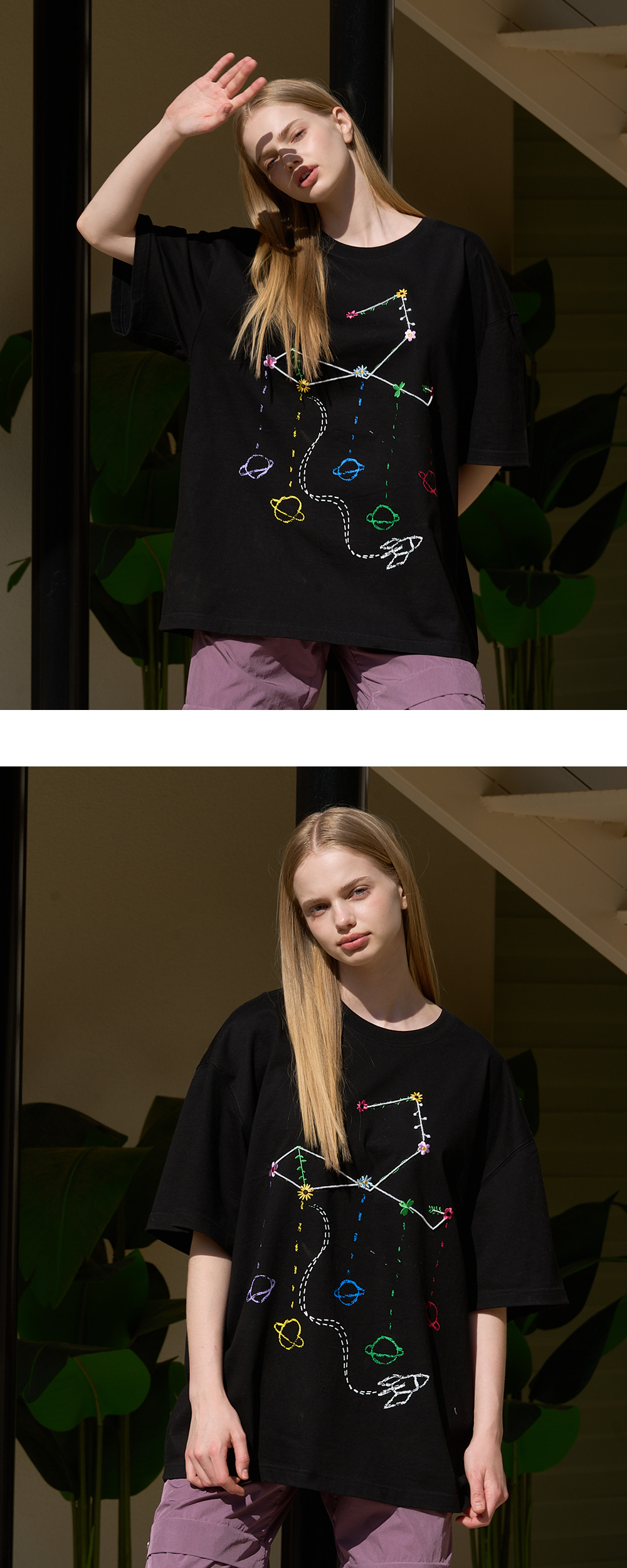 웨이비니스 13월의 꽃자리 티셔츠 블랙 | Waviness | KREAM