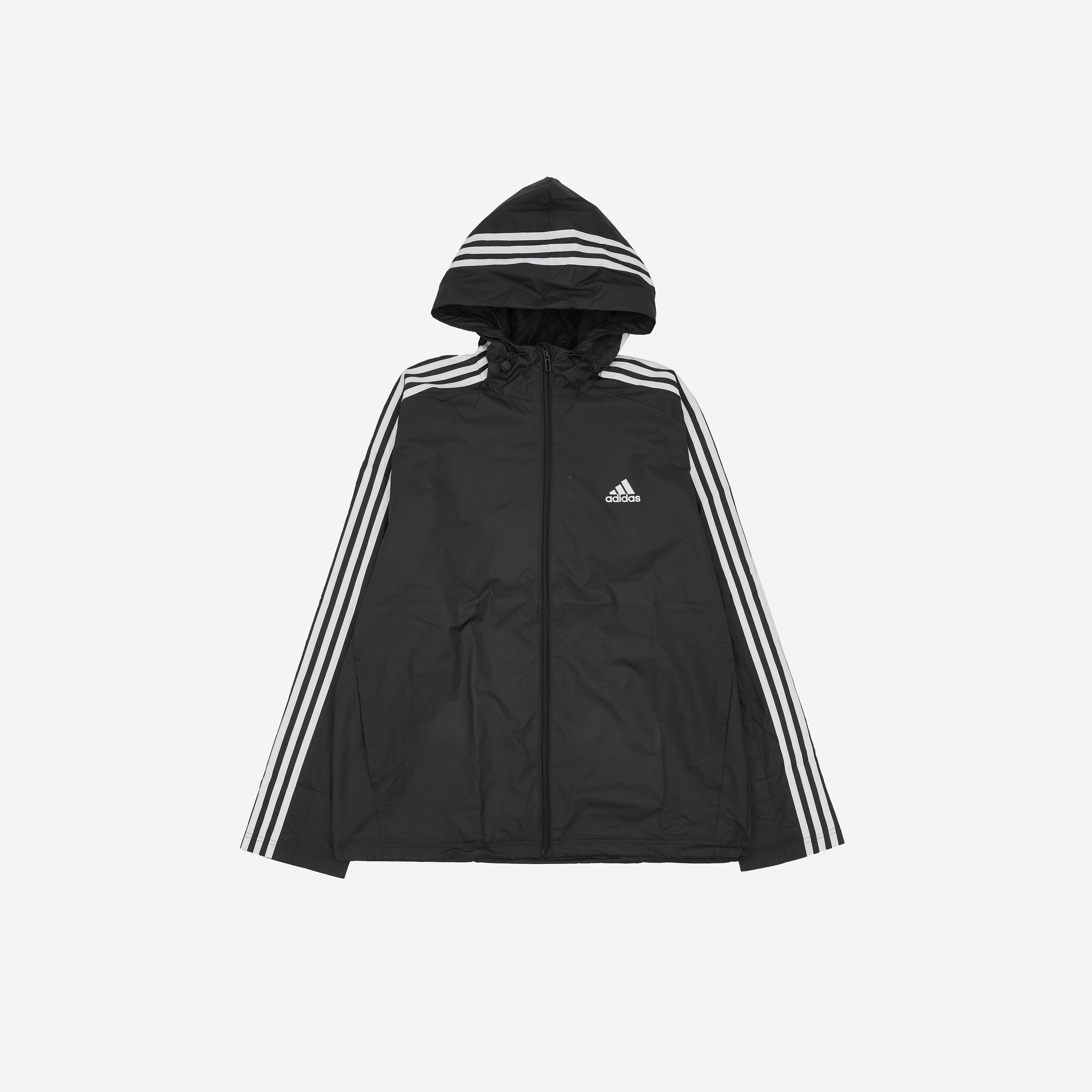 아디다스 에센셜 3S 우븐 윈드브레이커 자켓 블랙 - KR 사이즈 | KREAM
