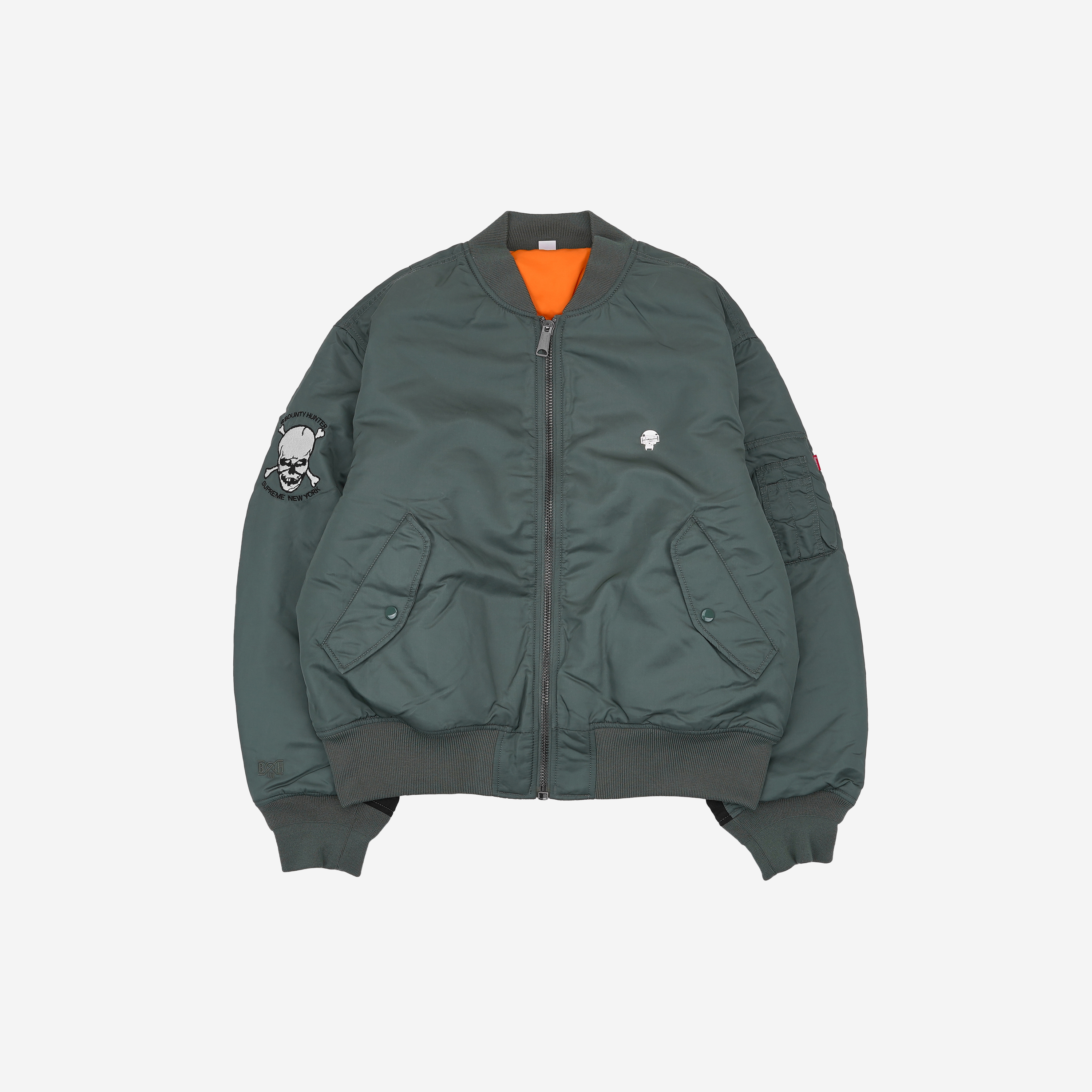 슈프림 x 바운티 헌터 MA-1 자켓 올리브 - 23FW | KREAM
