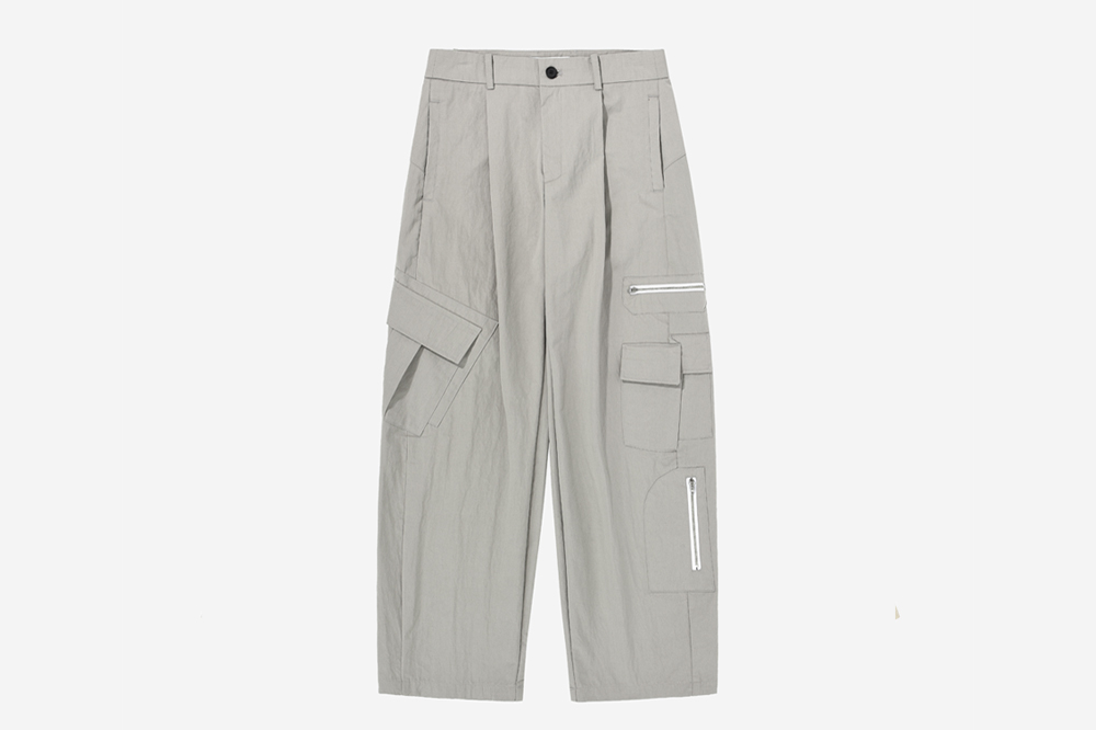 웨이비니스 비대칭 카고 팬츠 V2 시멘트 | Waviness | KREAM