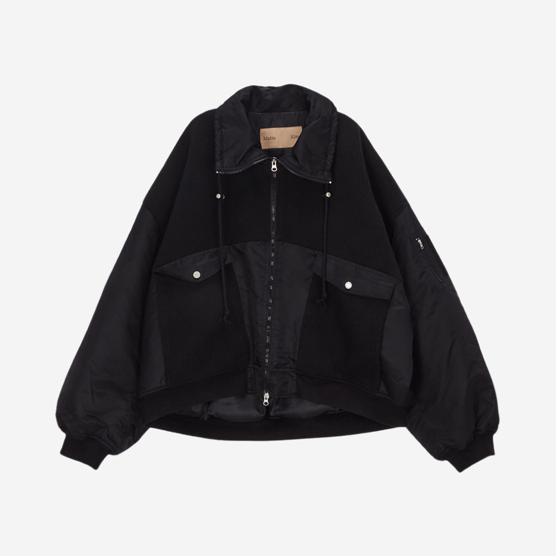 마뗑킴 유틸리티 니트 점퍼 블랙 | Matin Kim | KREAM