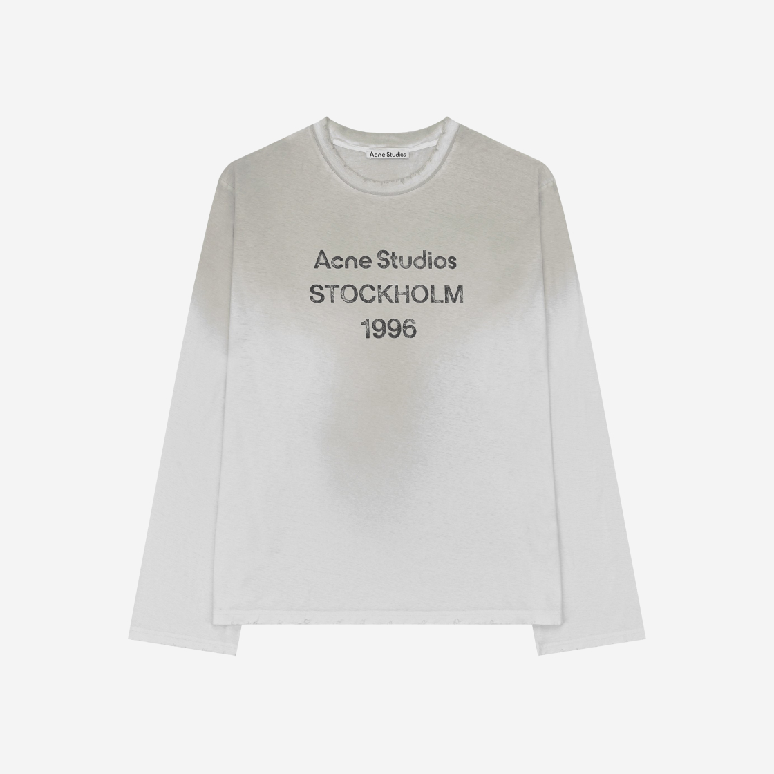아크네 스튜디오 로고 롱슬리브 티셔츠 옵틱 화이트 | Acne Studios | KREAM