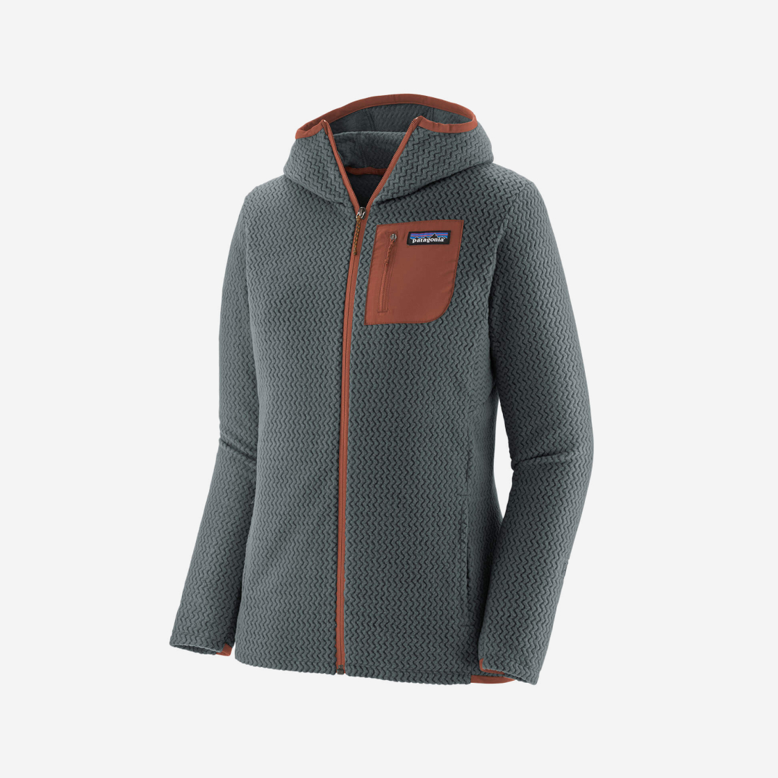 W 파타고니아 R1 에어 풀 집 후디 누보 그린 Patagonia Kream