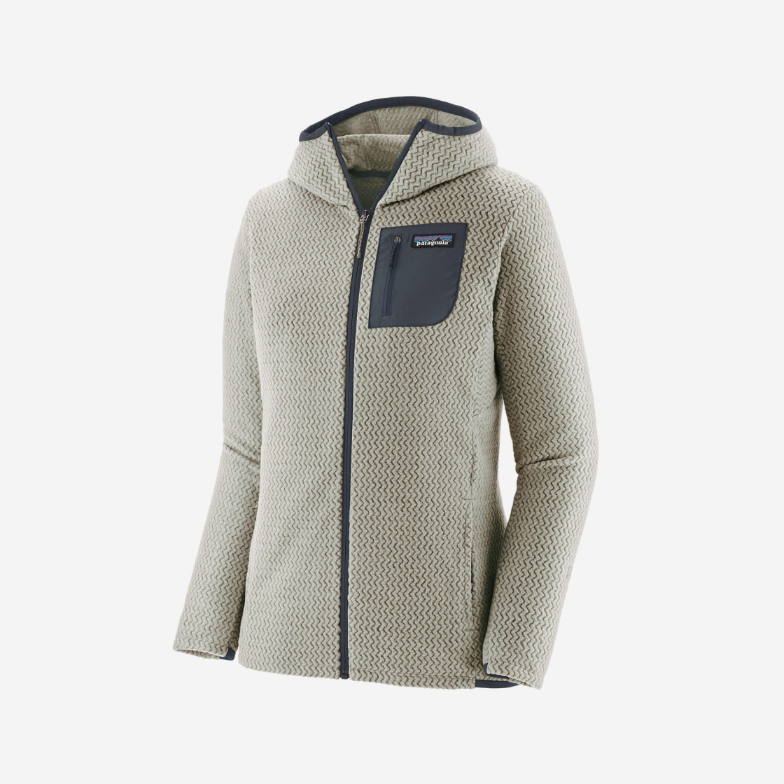 W 파타고니아 R1 에어 풀 집 후디 울 화이트 Patagonia Kream