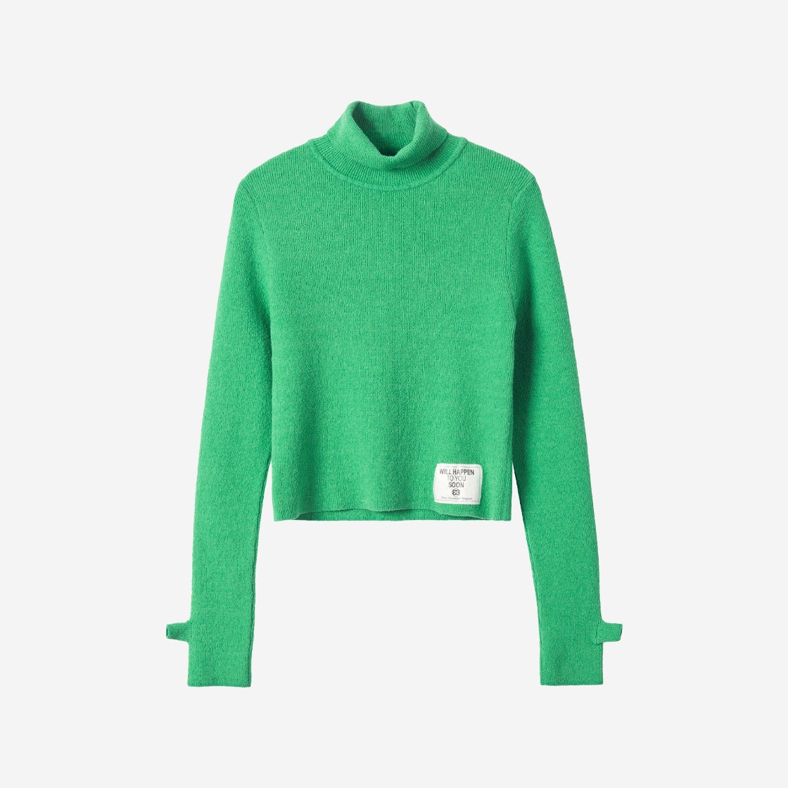 엔오르 우먼 코튼 리브드 롱 슬리브 니트 그린 | ENOR | KREAM