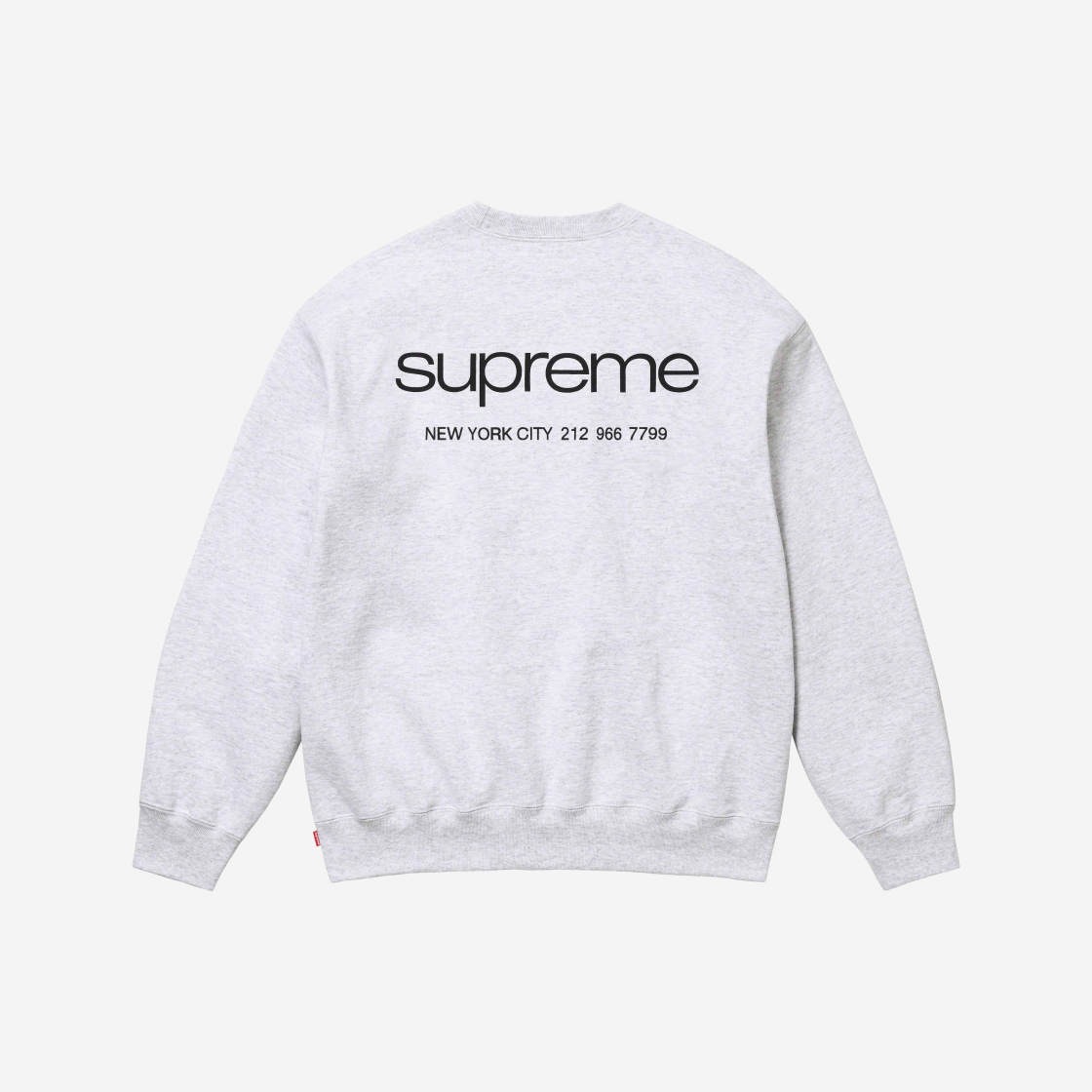 슈프림 NYC 크루넥 애쉬 그레이 - 23FW | Supreme | KREAM