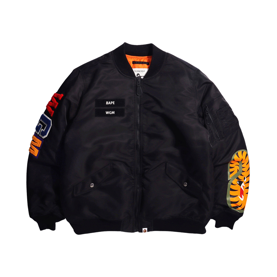 베이프 샤크 루즈 핏 MA-1 M 봄버 자켓 블랙 | BAPE | KREAM