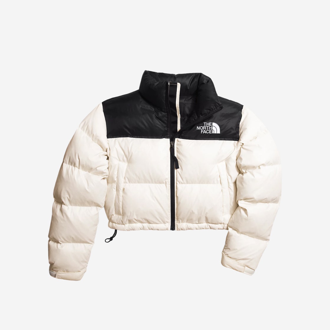 W 노스페이스 눕시 숏 자켓 가데니아 화이트 Tnf 블랙 The North Face Kream