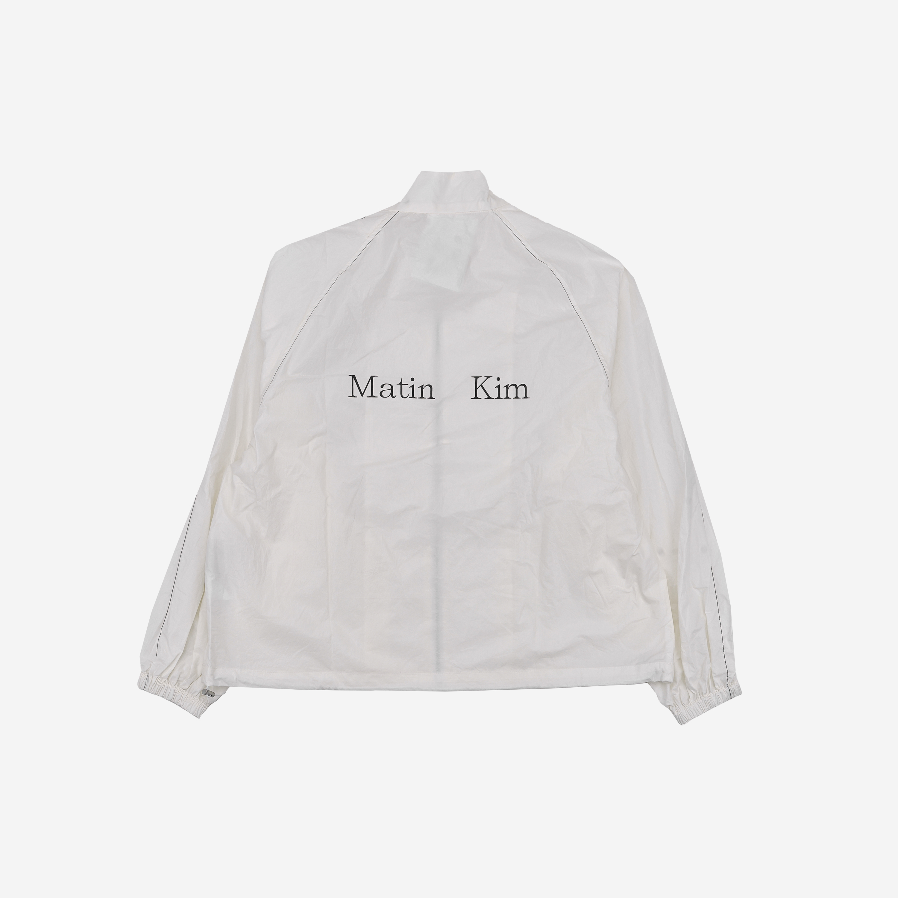 (W) 마뗑킴 로고 코팅 점퍼 아이보리 | KREAM