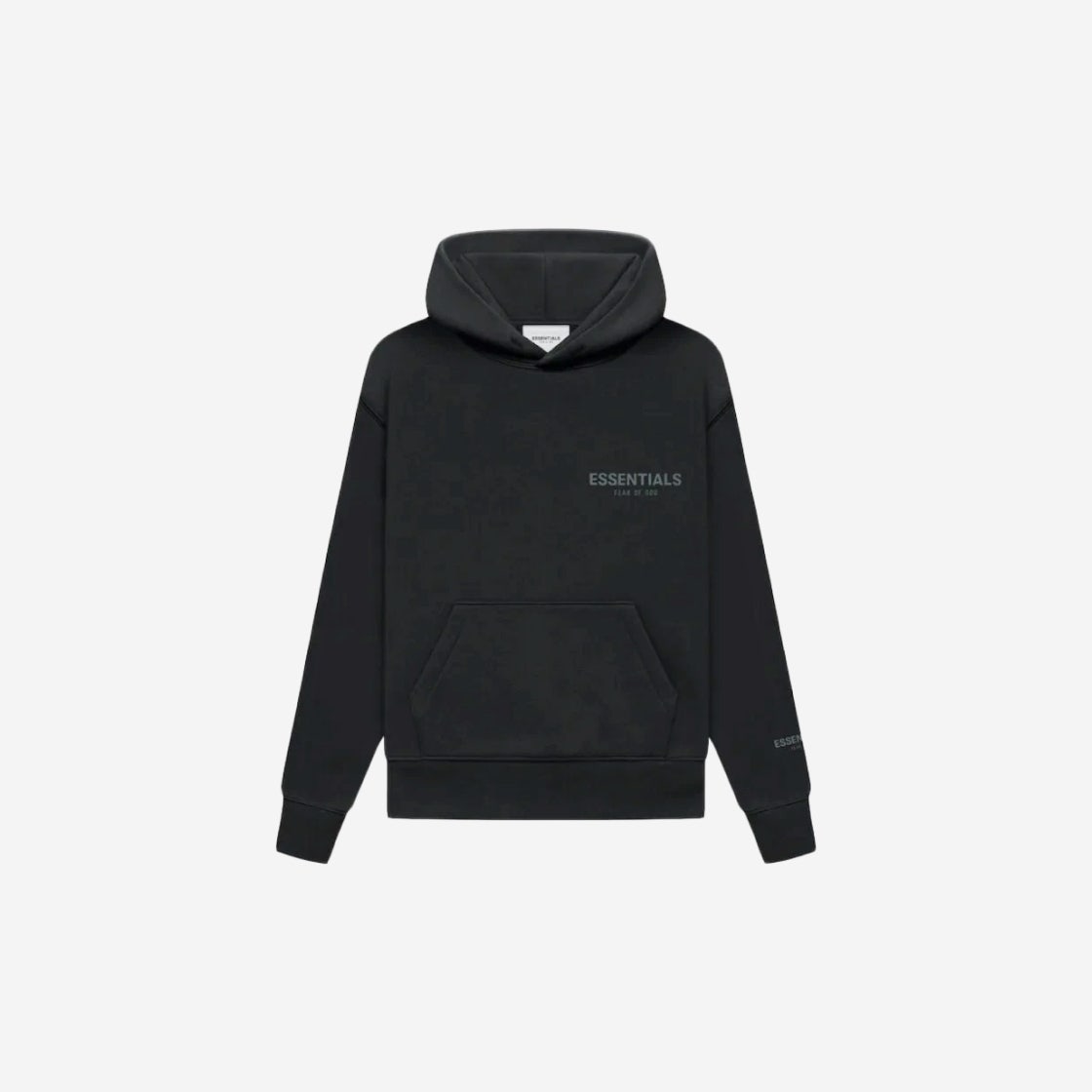 (키즈) 에센셜 풀오버 후드 블랙 - 21FW | Essentials | KREAM