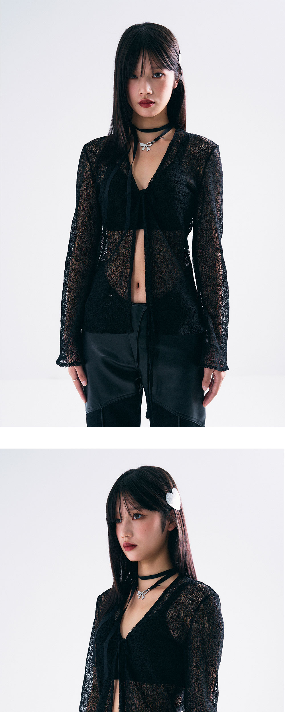 센티멍 넘버 439 하트 실드 헤어핀 실버 | SENTIMENTS | KREAM